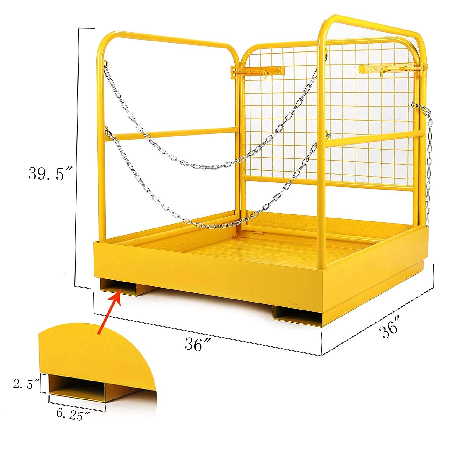 Buy Forklift Safety Cage Aerial Rails 36 x36 Inch Heavy Duty Steel buy-forklift-safety-cage-aerial-rails-36-x36-inch-heavy-duty-steel