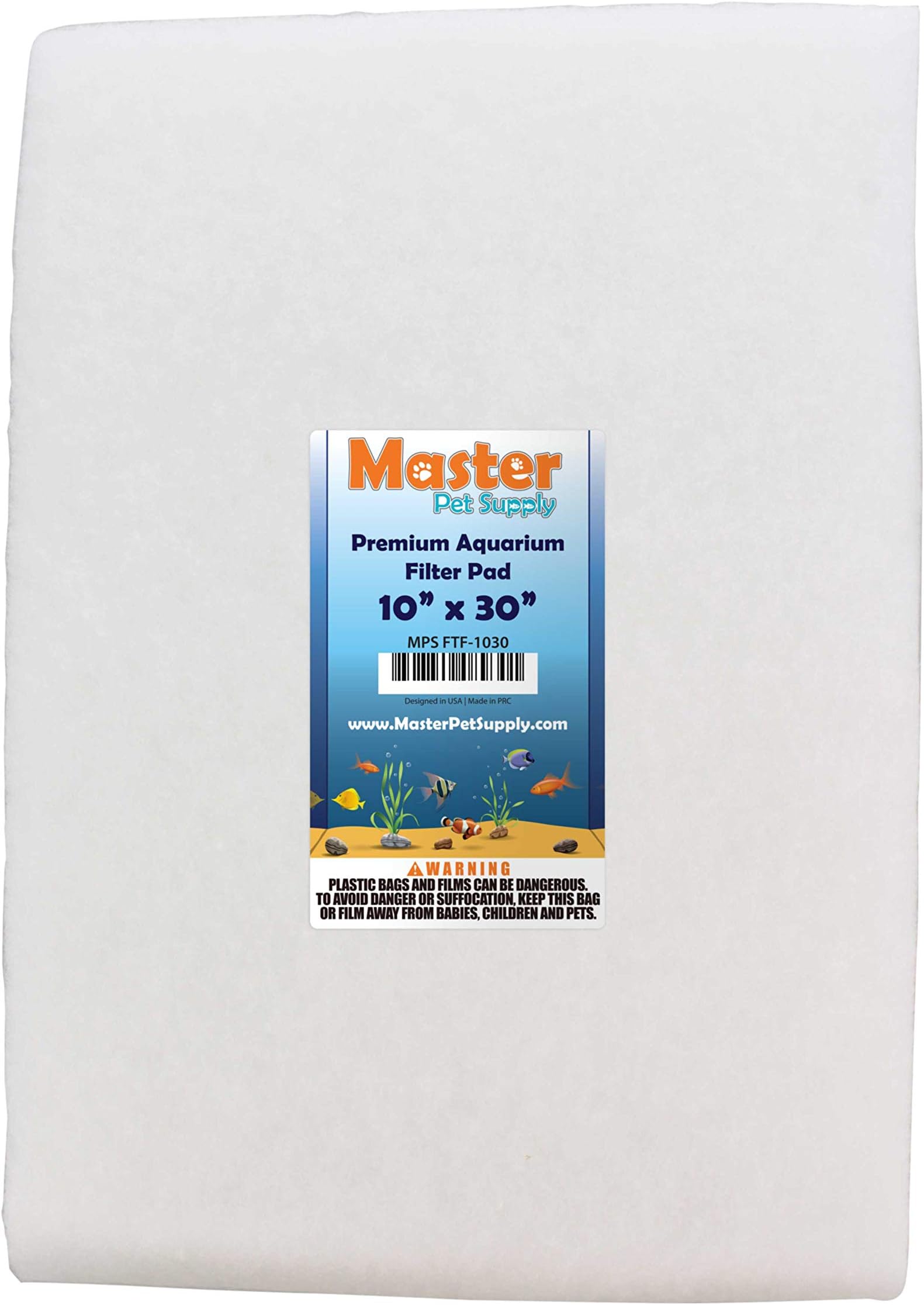 Amazon.com : Master Pet Supply Premium Dual Density Aquarium Filter Pad ...