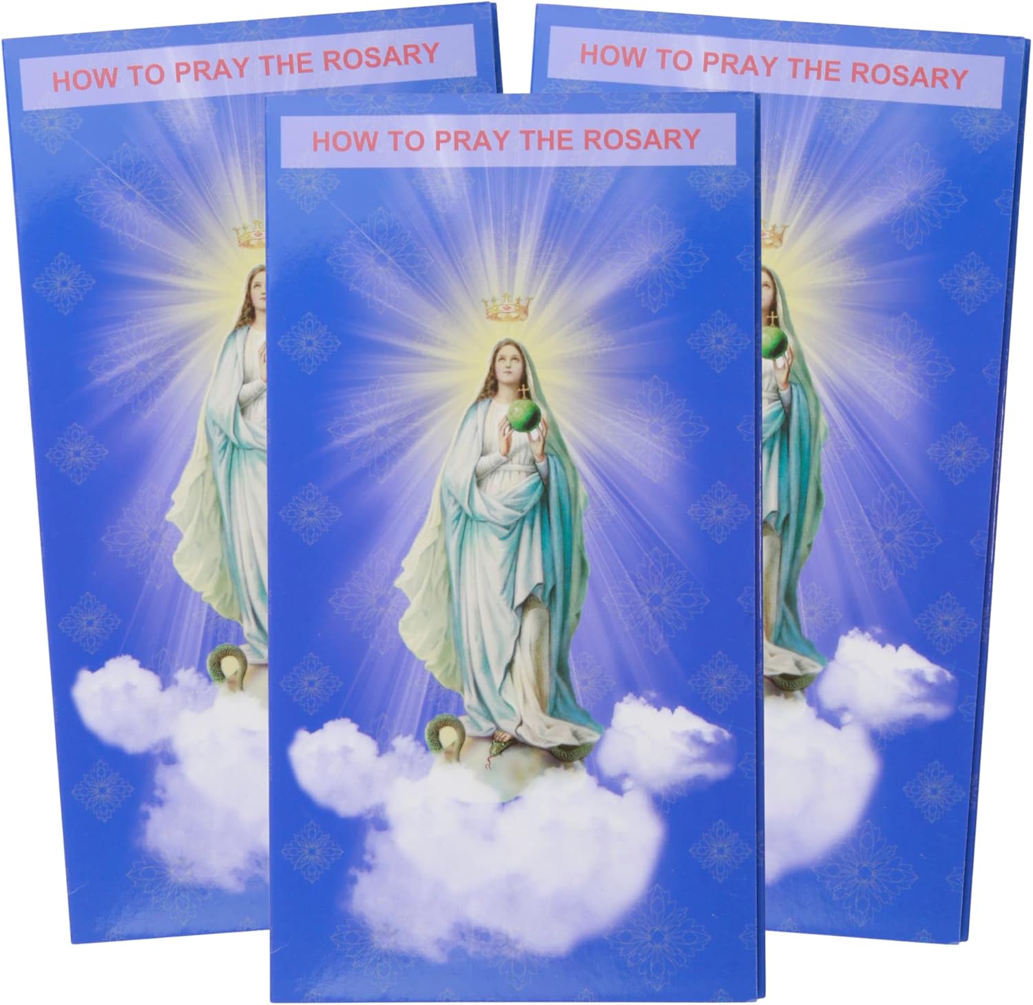 Amazon.com: Needzo How To Pray The Rosary Tri Fold Pocket Cards ...