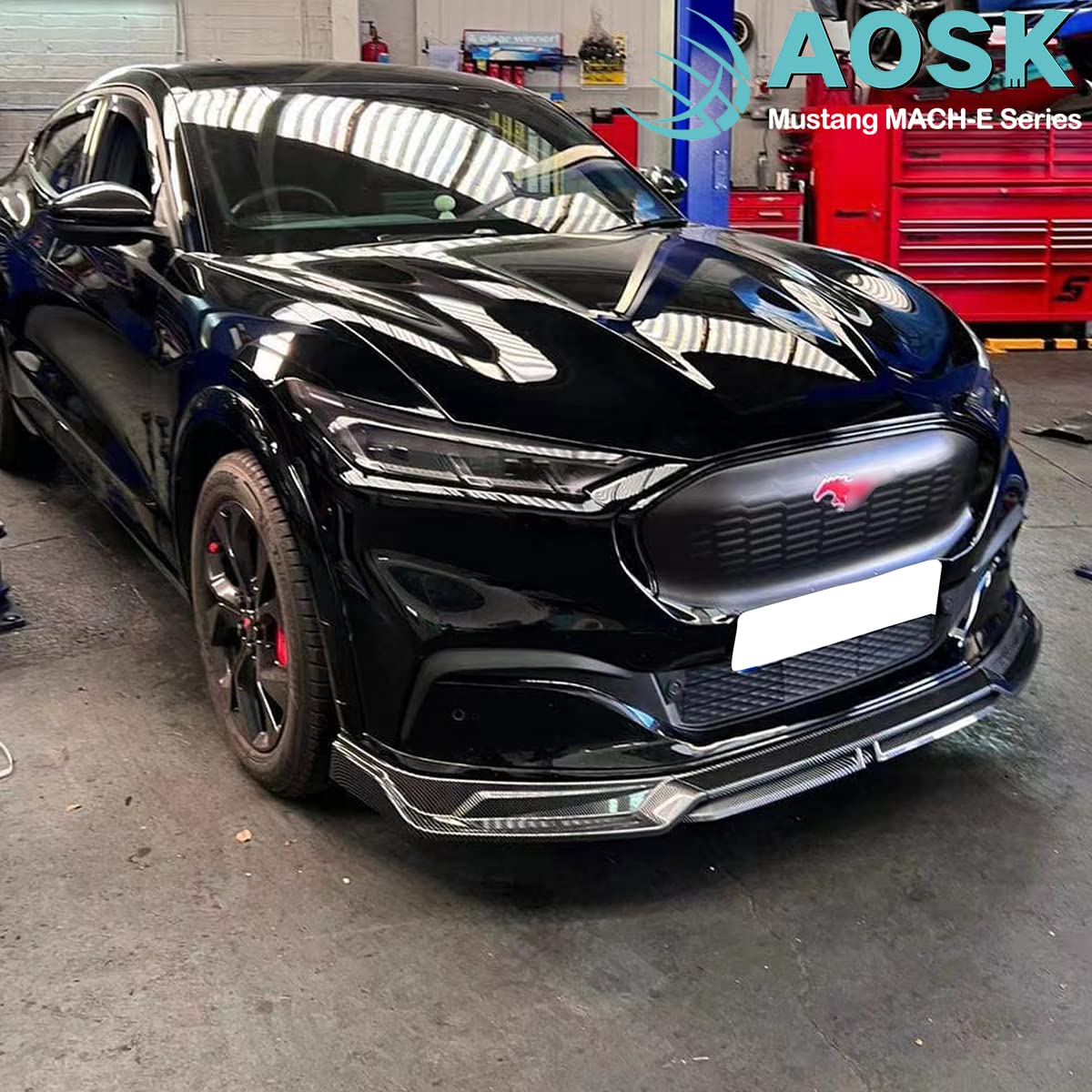 Snapklik.com : BestEvMod For Mustang Mach-E Front Lip Splitter 4 Piesec ...