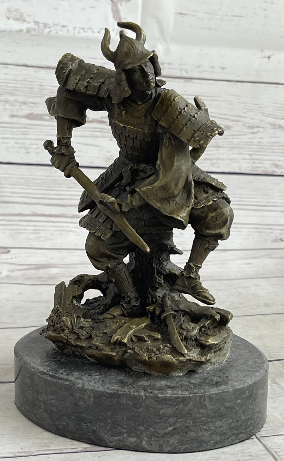 Amazon.com: Samurai Warrior 100% Bronze Statue with Amazing Detail ...