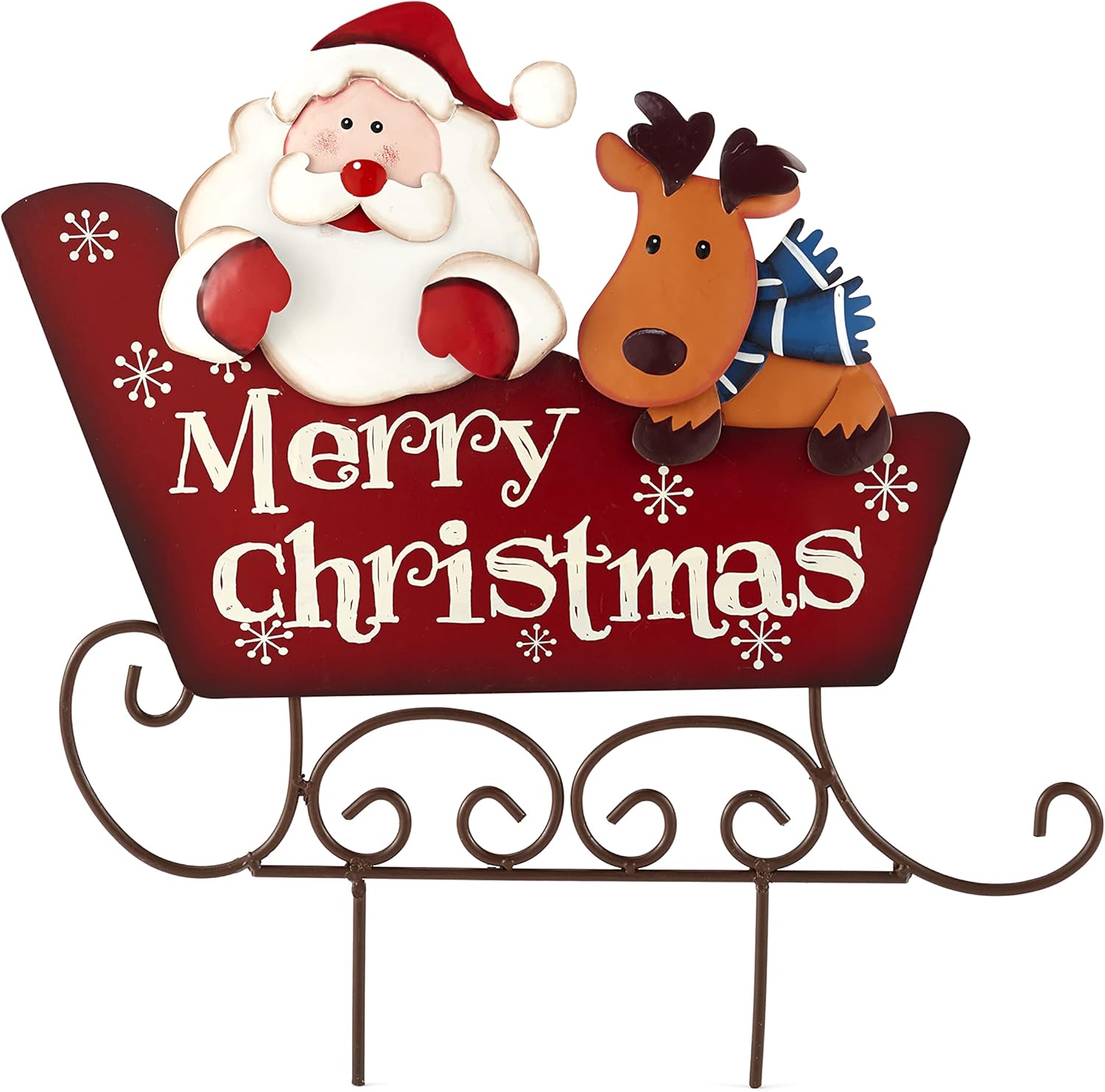 Amazon.com: The Lakeside Collection Metal Sleigh Stake for Christmas ...