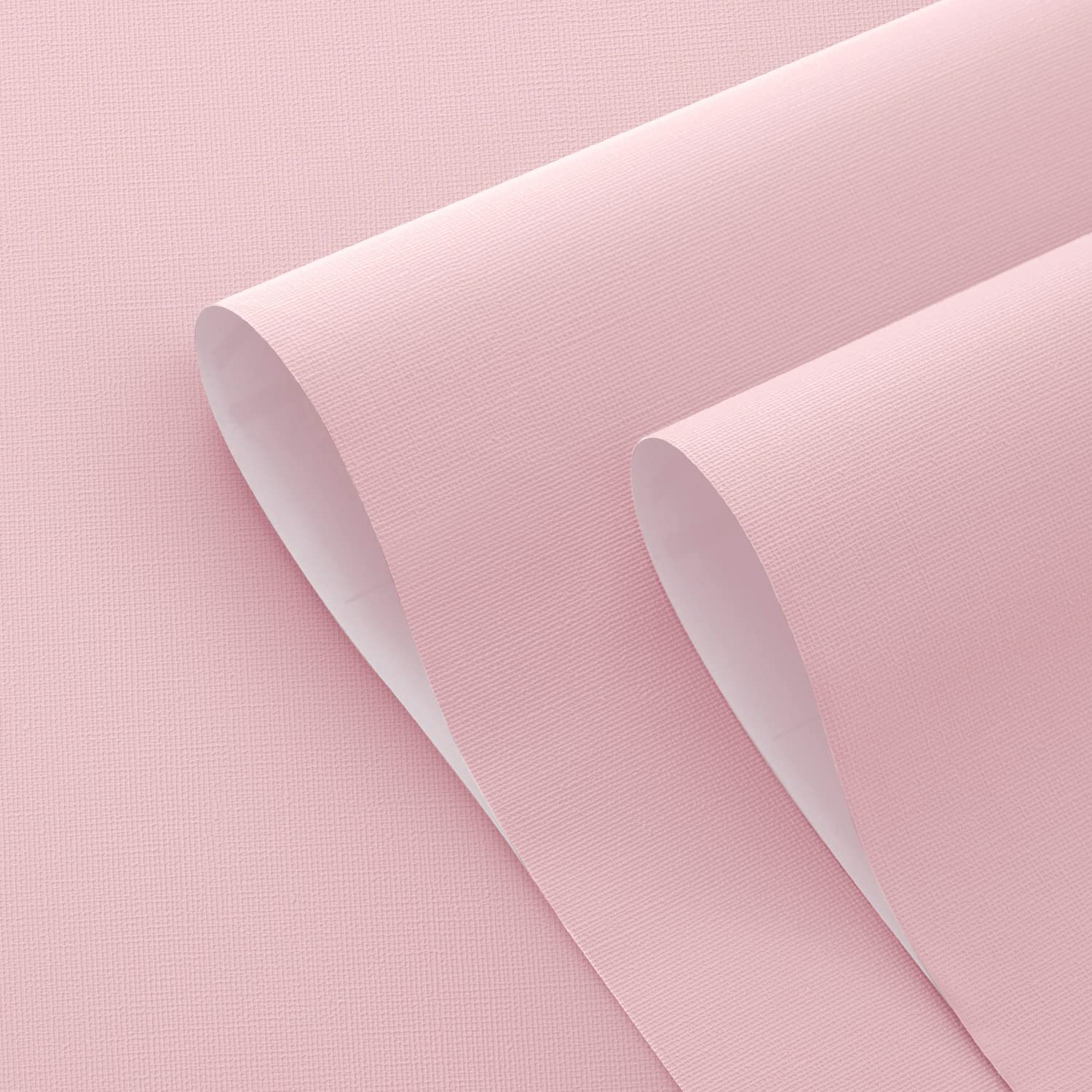 Akywall Pink Peel and Stick Wallpaper Textured Pink Contact Paper Solid ...