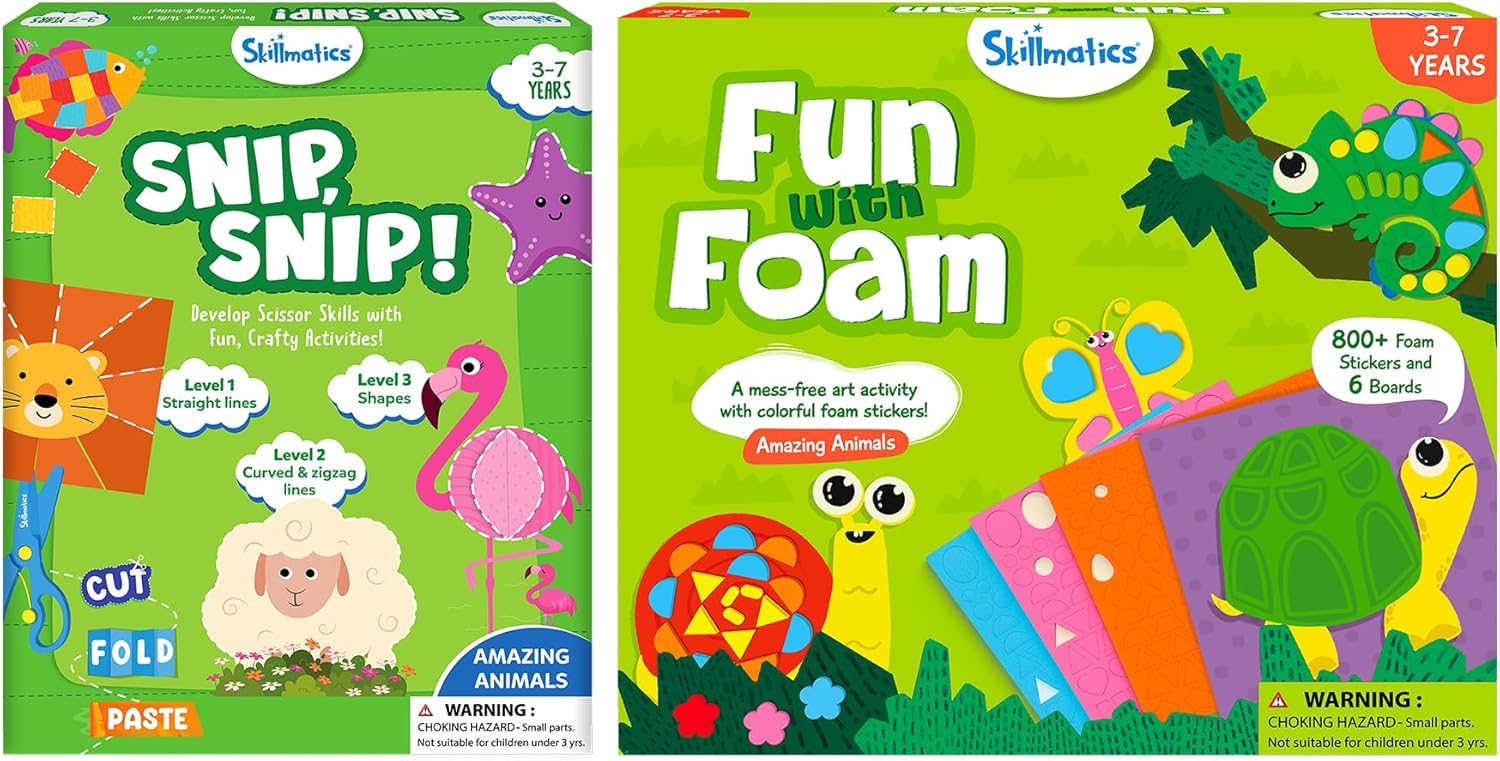 Amazon.com: Skillmatics Snip, Snip Animals & Fun with Foam Animals ...