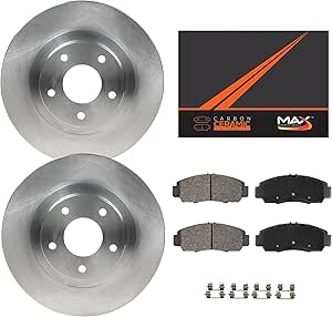 Amazon.com: Max Advanced Brakes Rear Brake Kit Compatible With 2016-2021 Chevy Malibu w/EPB ...