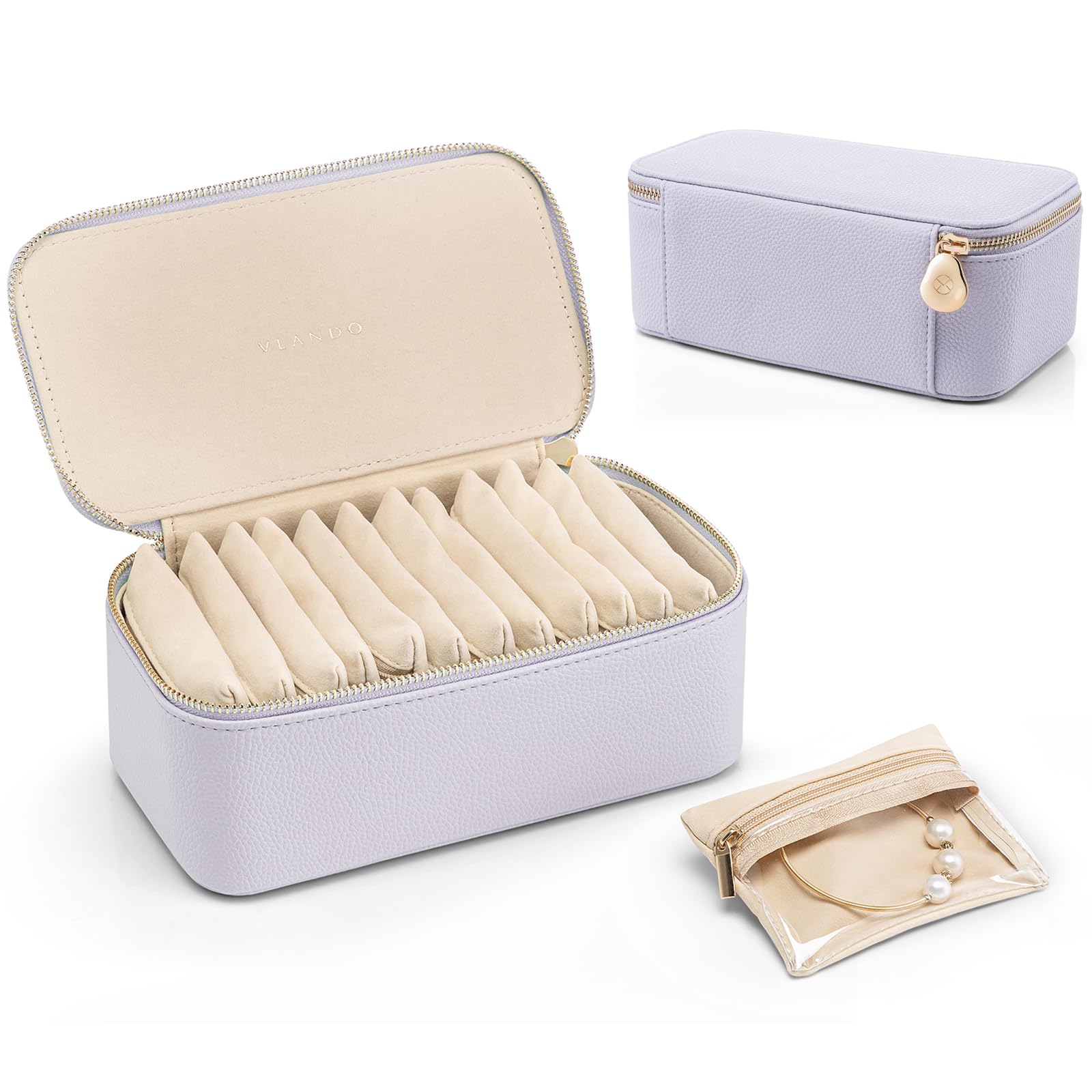 Amazon.com: Vlando Travel Jewelry Box Organizer - 12 Small Velvet ...