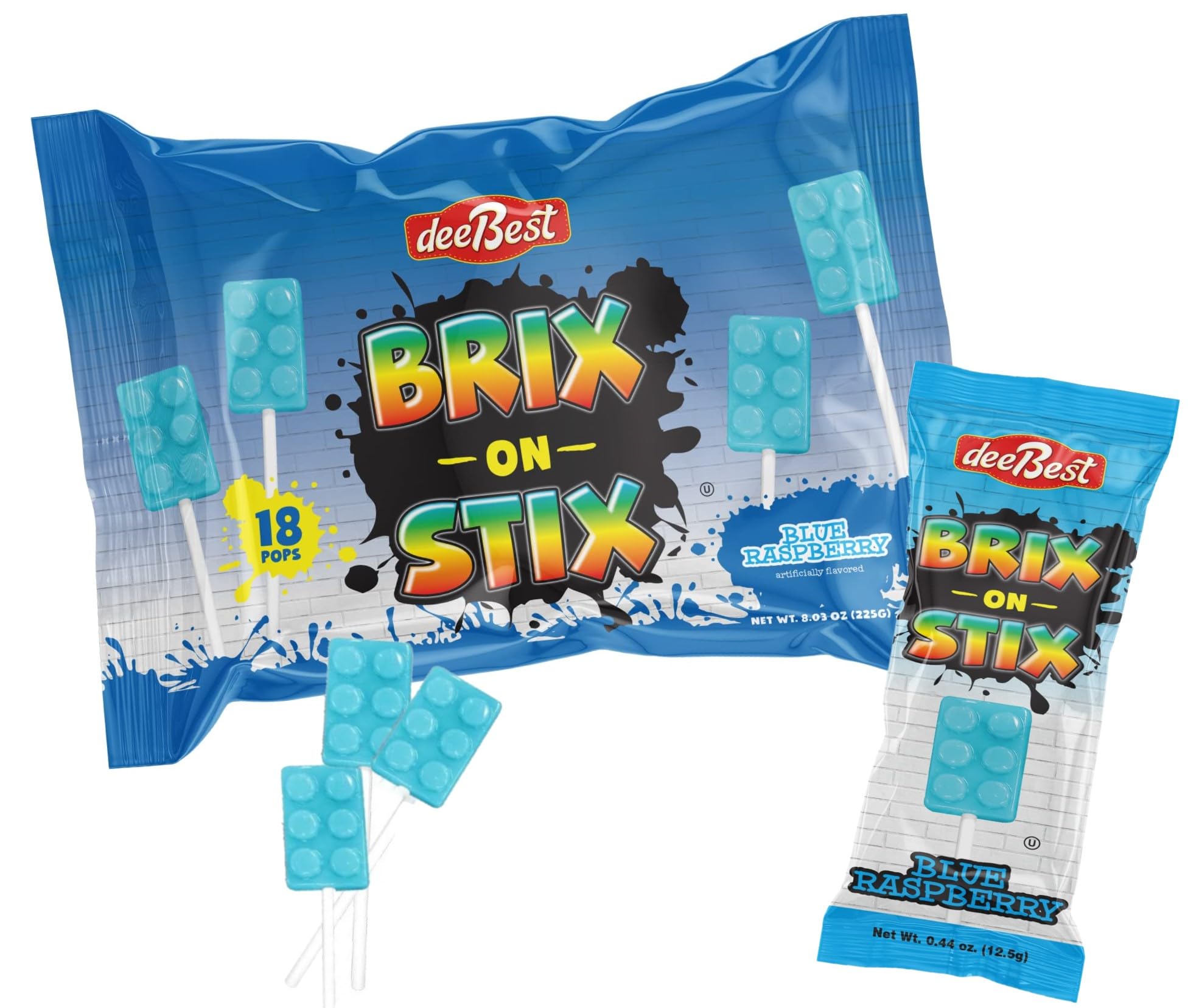 Amazon.com : Brix On Stix | Brick Building Party Lollipop Suckers ...
