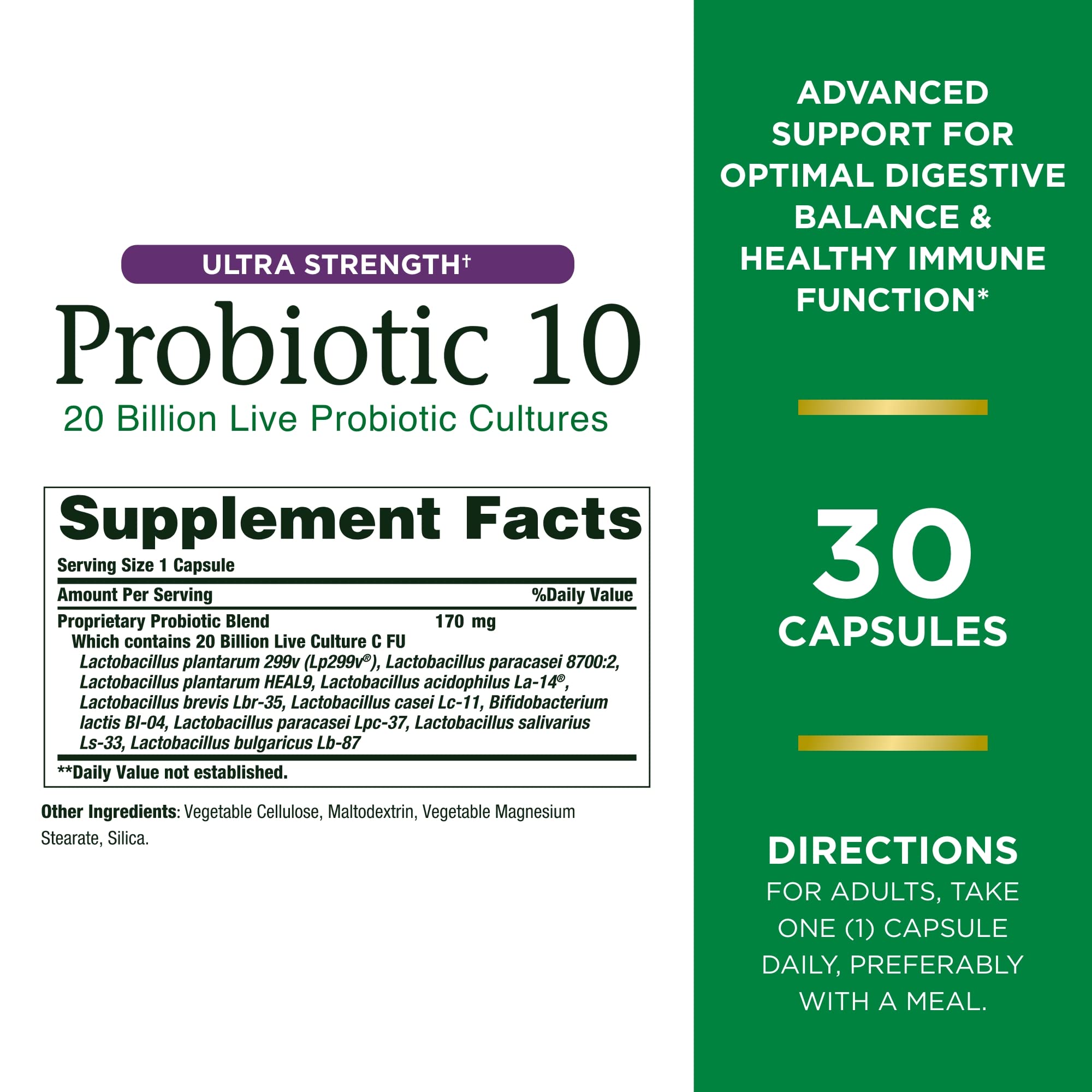 Snapklik.com : Nature’s Bounty Probiotic 10, Ultra Strength Daily ...