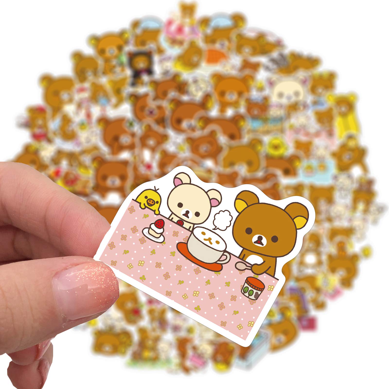 Cartoon Stickers 100pcs Kawaii Japanese Stickers Waterproof Vinyl ...