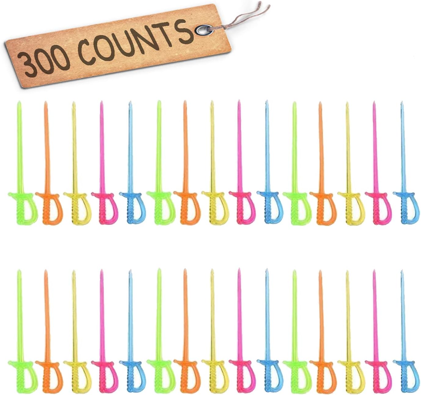 Amazon.com | Wowagoga 3.35 Inch Plastic Sword Picks Food Toothpicks ...