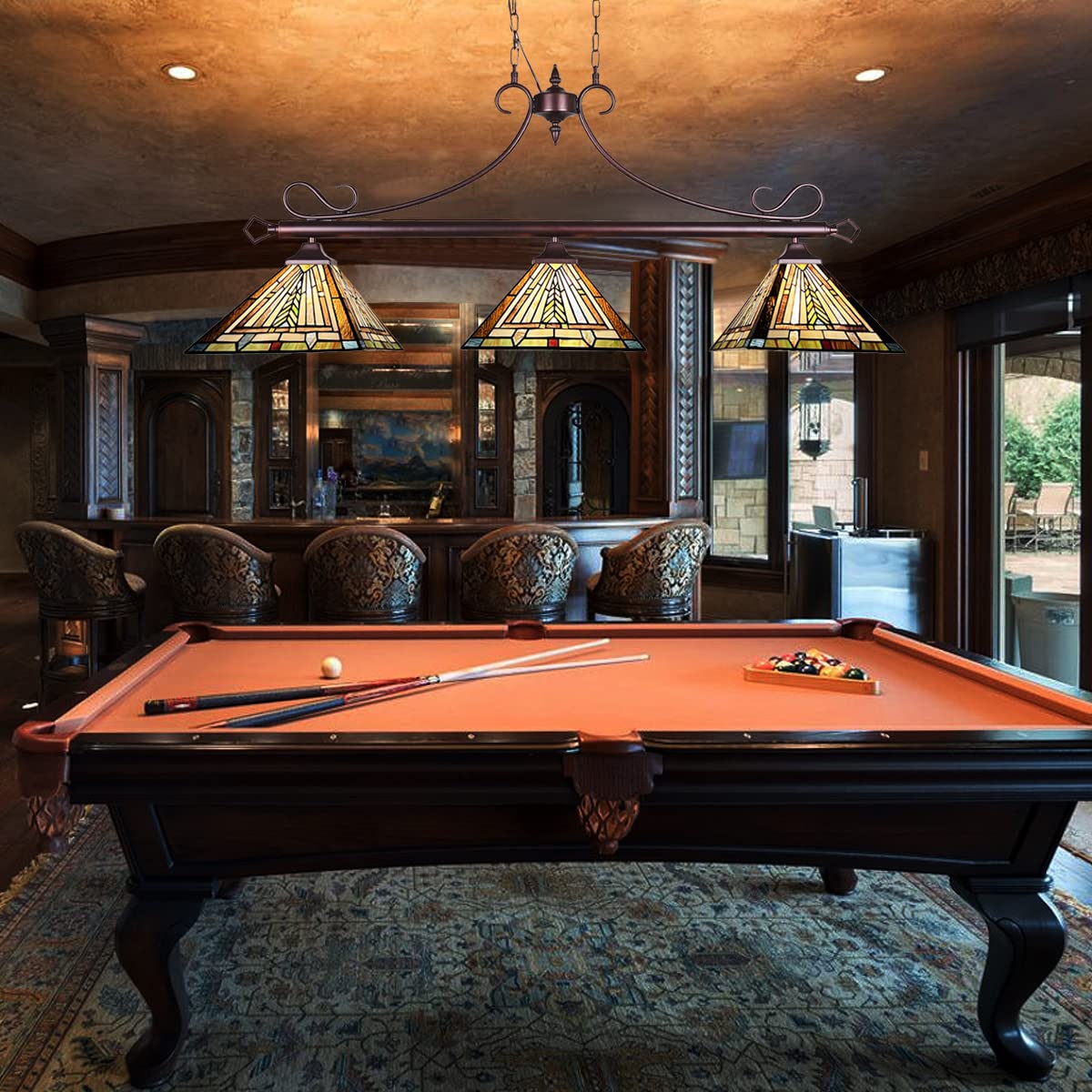 Tiffany Pool Table Wall Sconces Lighting Traditional Pool Table