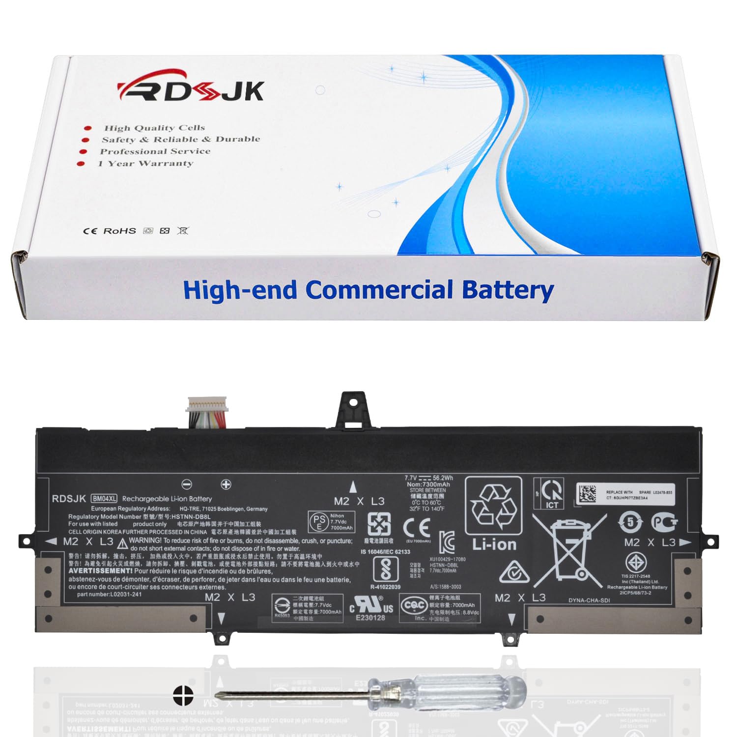 Amazon.com: BM04XL BM04 Laptop Battery for HP EliteBook X360 1030 G3 G4 ...