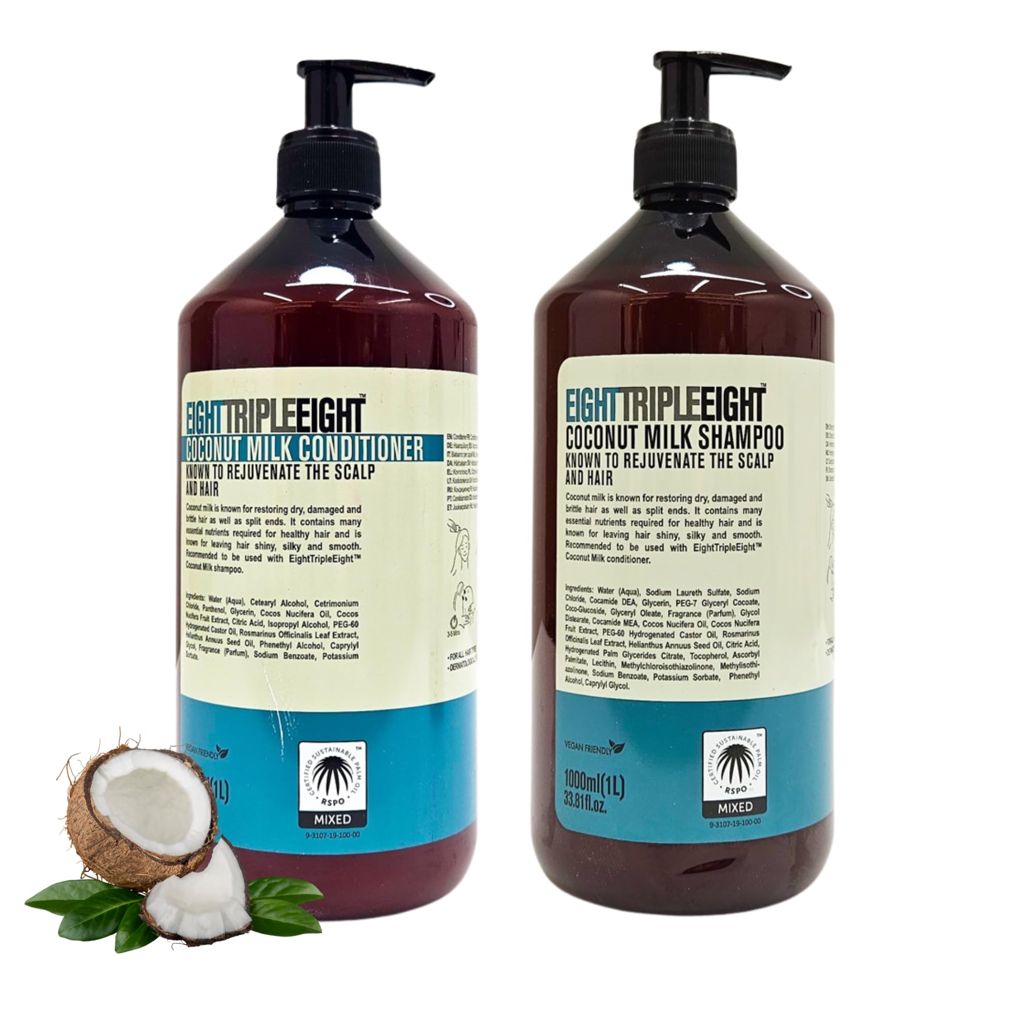 Buy Eight Triple Eight 1 L - Coconut Milk Conditioner with Coconut ...