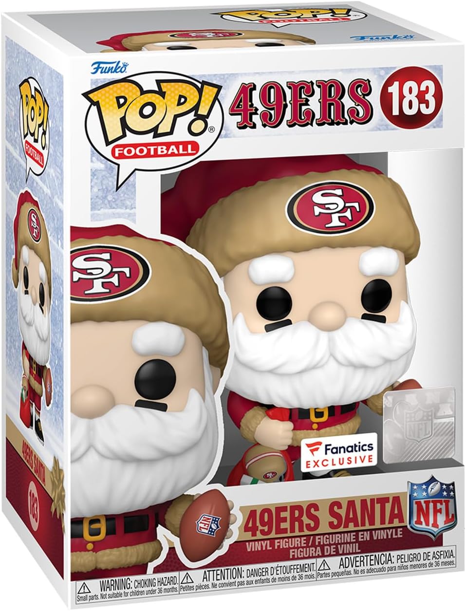 Amazon.com : Funko San Francisco 49ers Santa Pop! Fanatics Exclusive ...