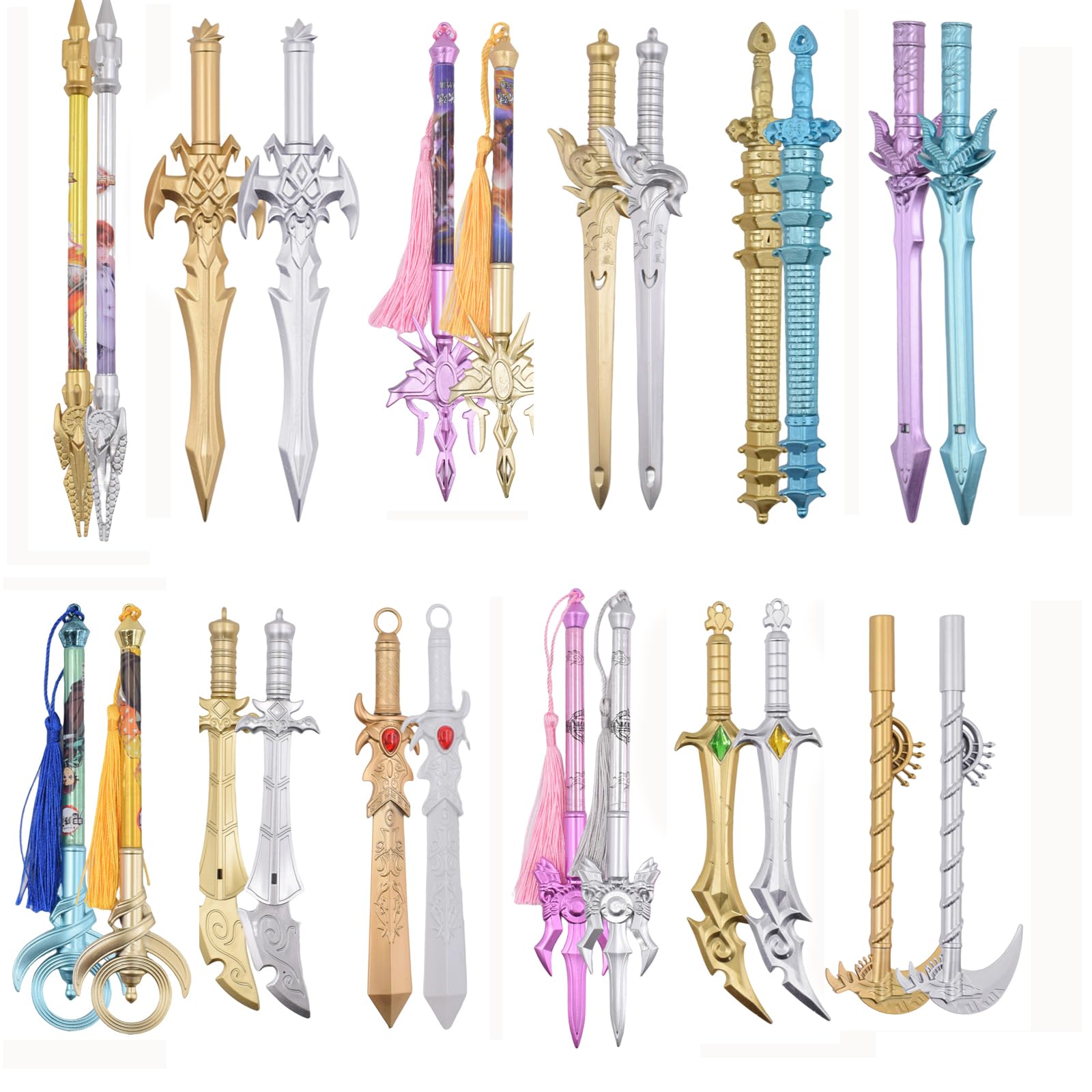Amazon.com: QZONELIFE 24 Pack Ancient Sword Pens Novelty Fun Cool Sword ...