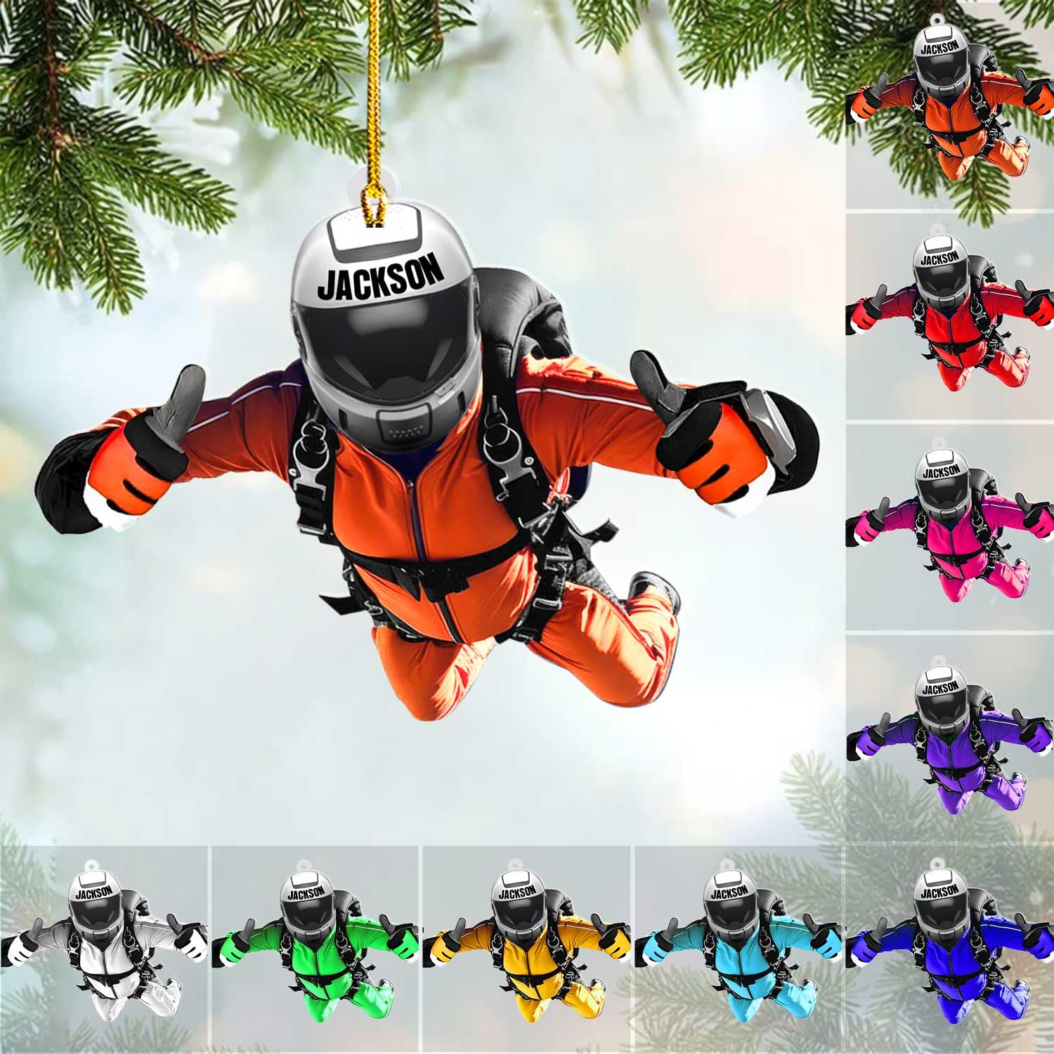 Amazon.com: Artparel Custom Skydiving Ornaments 2024 Skydiving ...