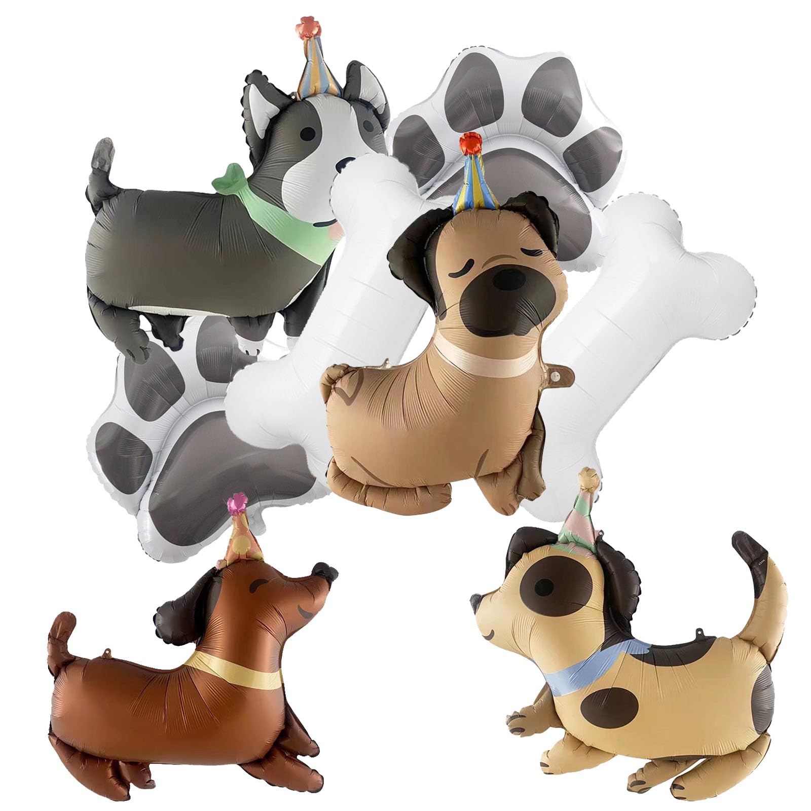 Amazon.com: 8PCS Dog Balloons Set Paw Print Foil Balloons 30 Inch Bone ...