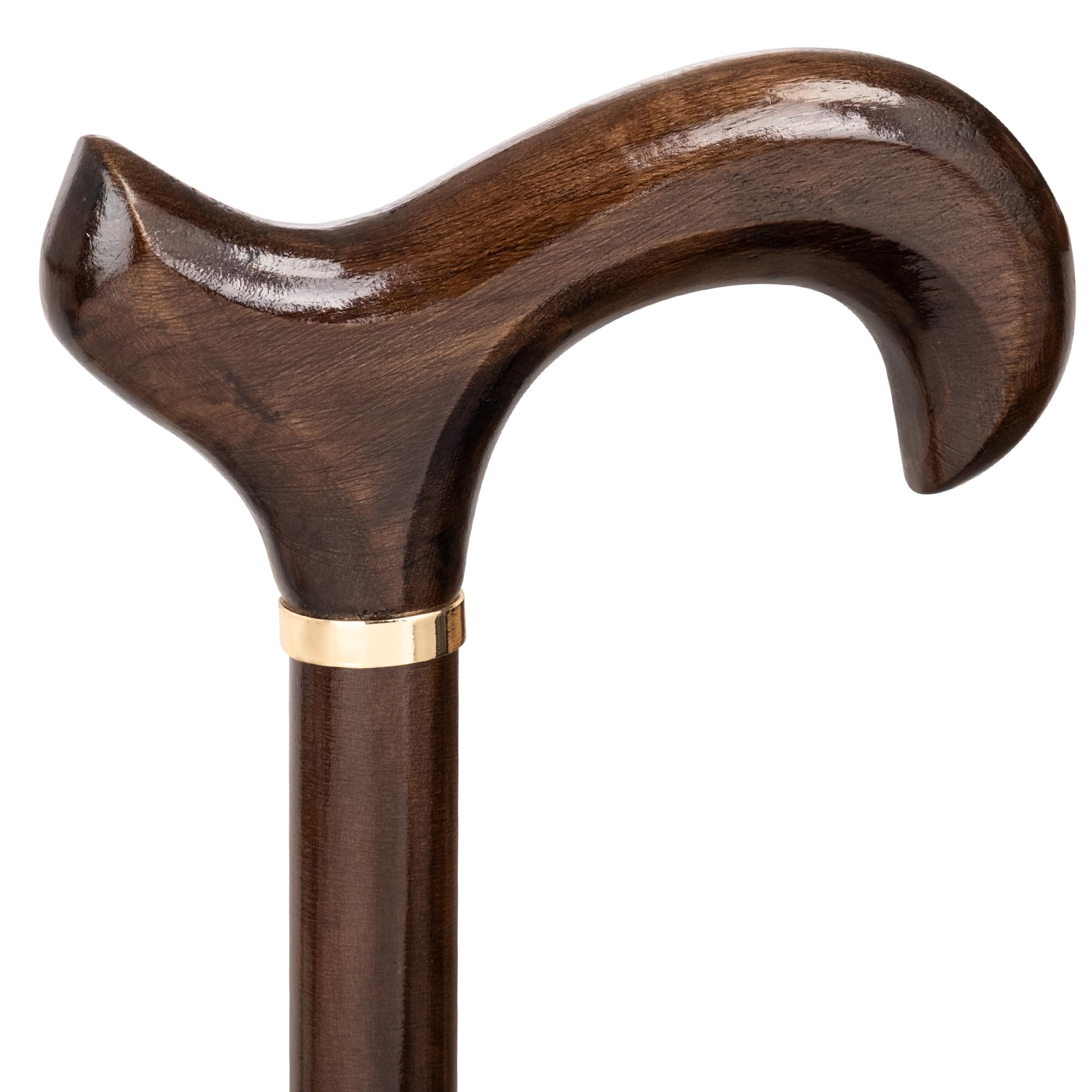 Marchet Gents Wooden Derby Handle Wooden Derby Cane With Collar Walking ...