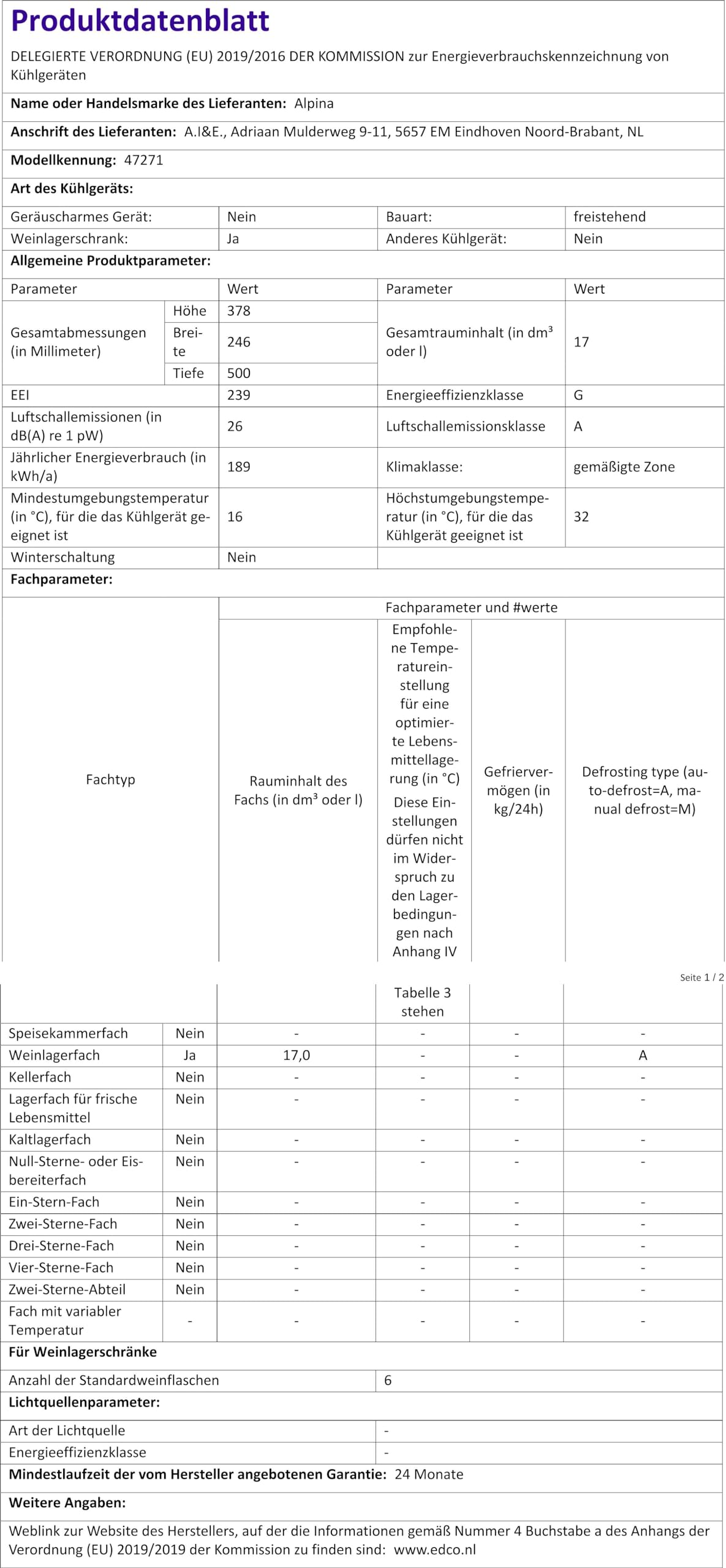 Stillstern Mini Fridge E 45 L with Automatic Defrosting, Lock, Frost ...