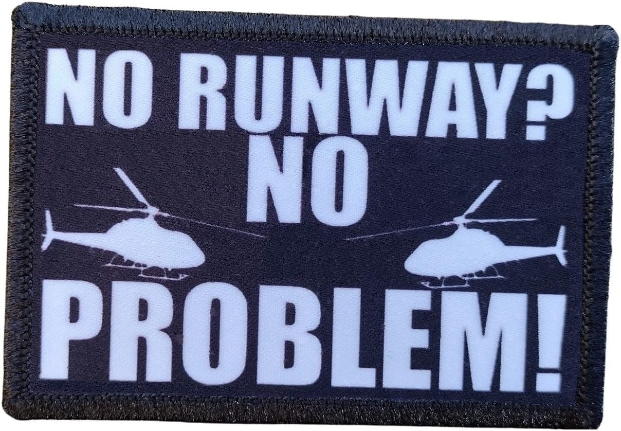 Amazon.com: No Runway No Problem Morale Patch Removable Hook and Loop ...