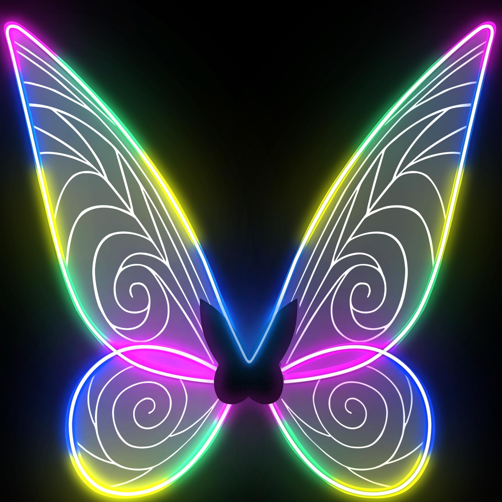 Snapklik.com : Quescu Light Up Fairy Wings For Adults ...