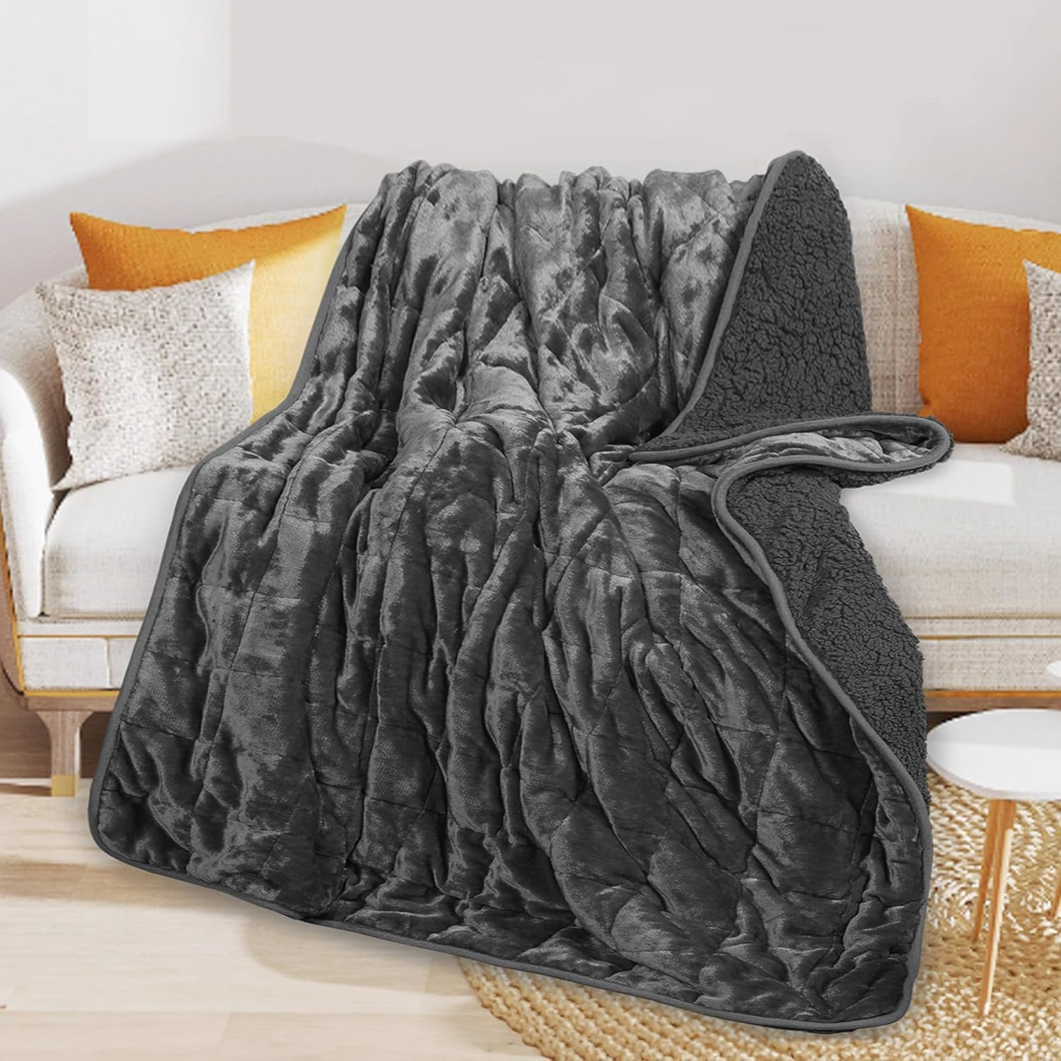 Amazon.com: DAILYLIFE 10 lbs Weighted Electric Heated Blanket, Heavy ...
