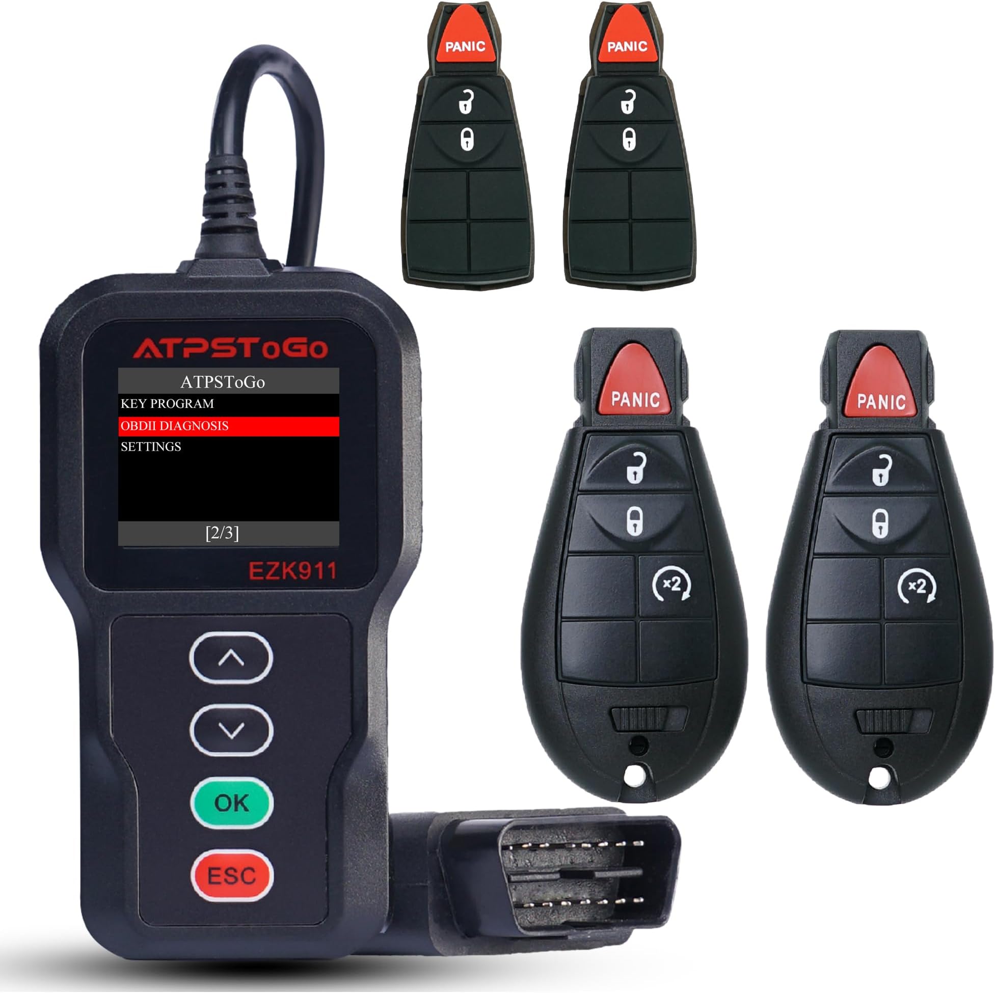 Amazon.com: ATPSTOGO DIY Key Fob Replacement fits for 2013-2017 Dodge ram 1500 2500 3500 Keyless ...