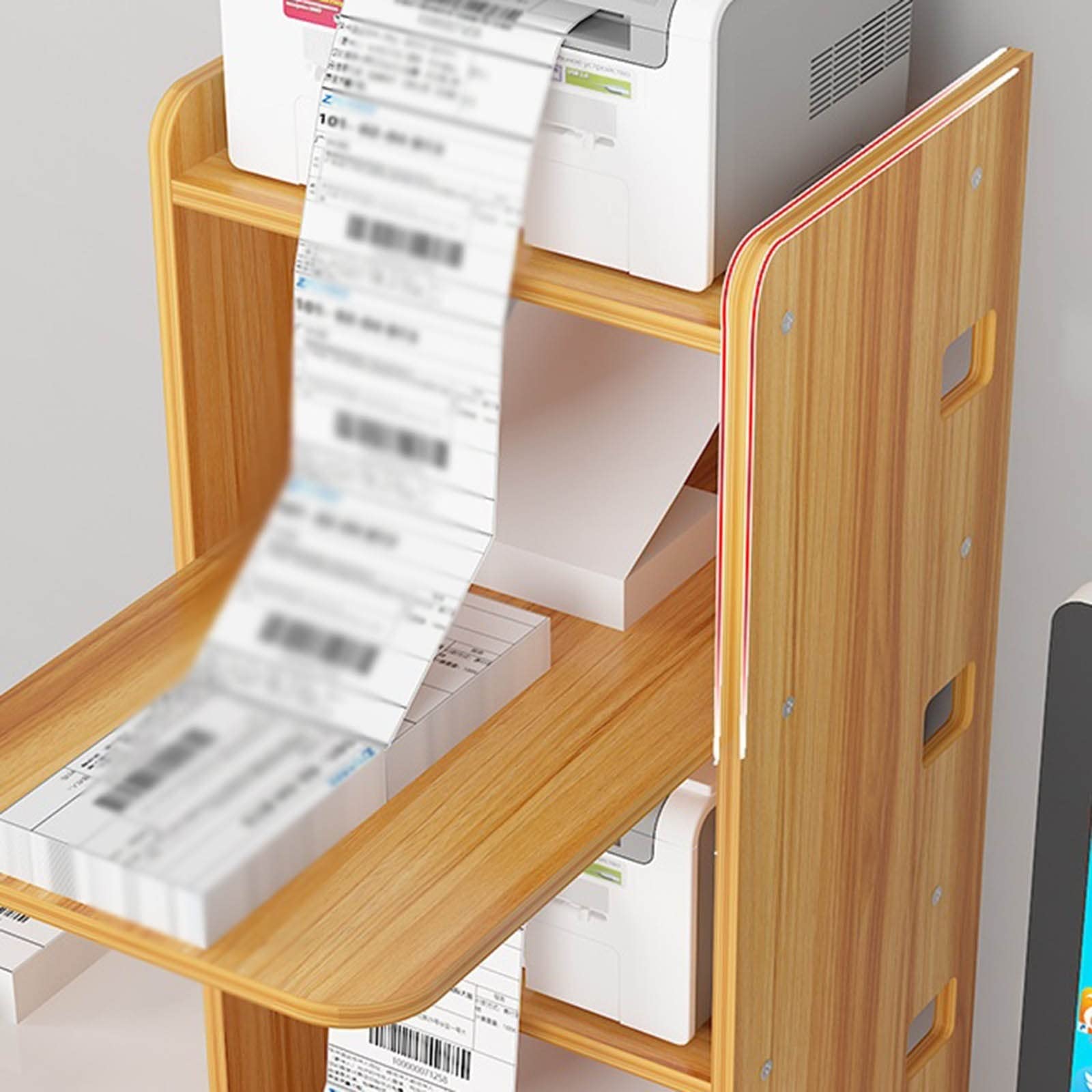 Printer Stand With Storage Wood Printer Rack Office Desktop Storage ...