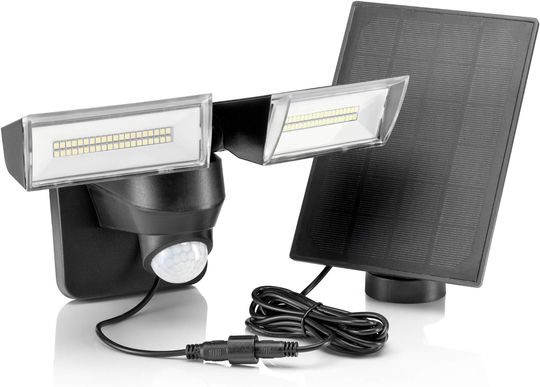 Auraglow Solar Powered PIR Infrared Sensor Outdoor Twin Security LED ...