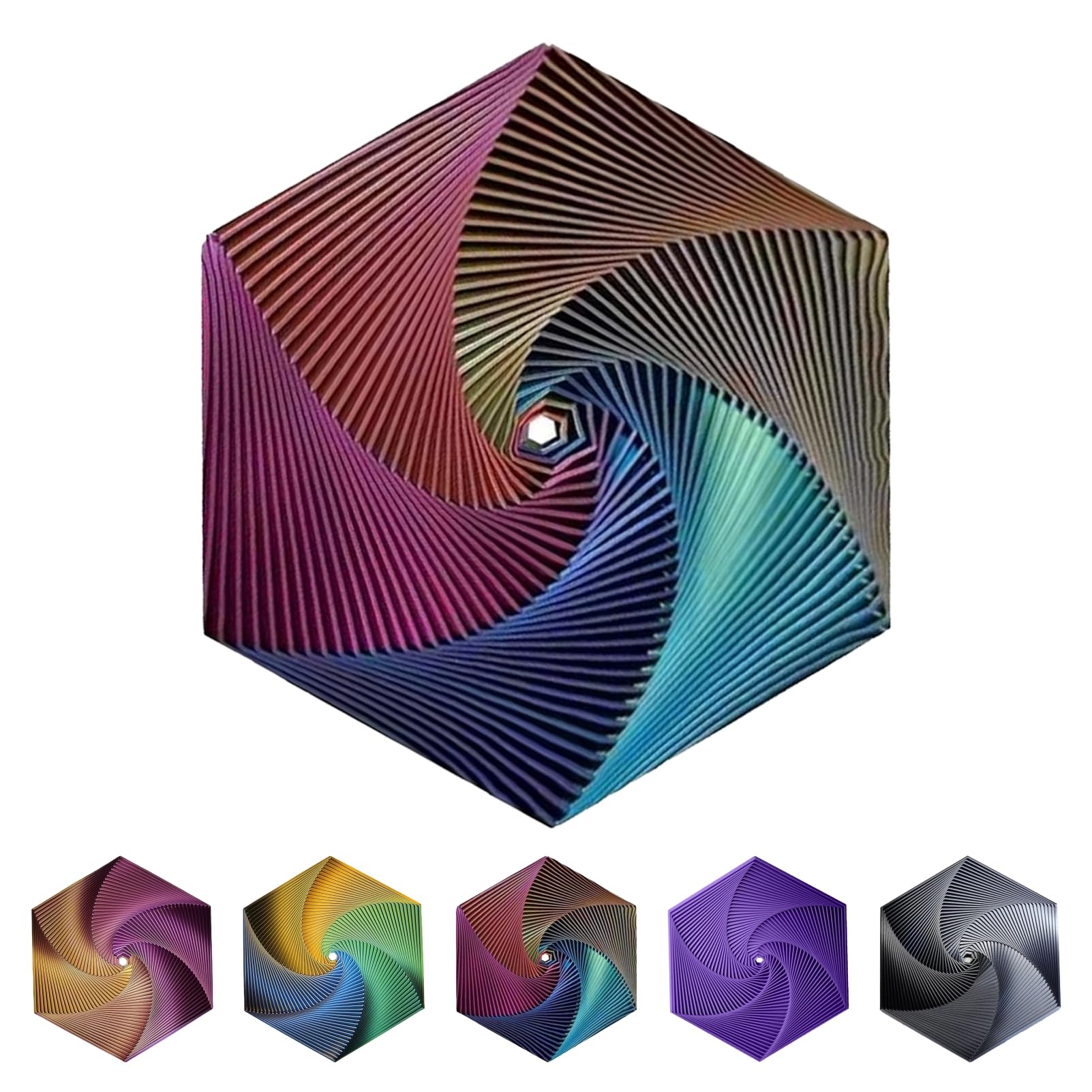 Amazon.com: Fractal Fidget Hexagon-3D Printed Hexagon Fidget Toy ...