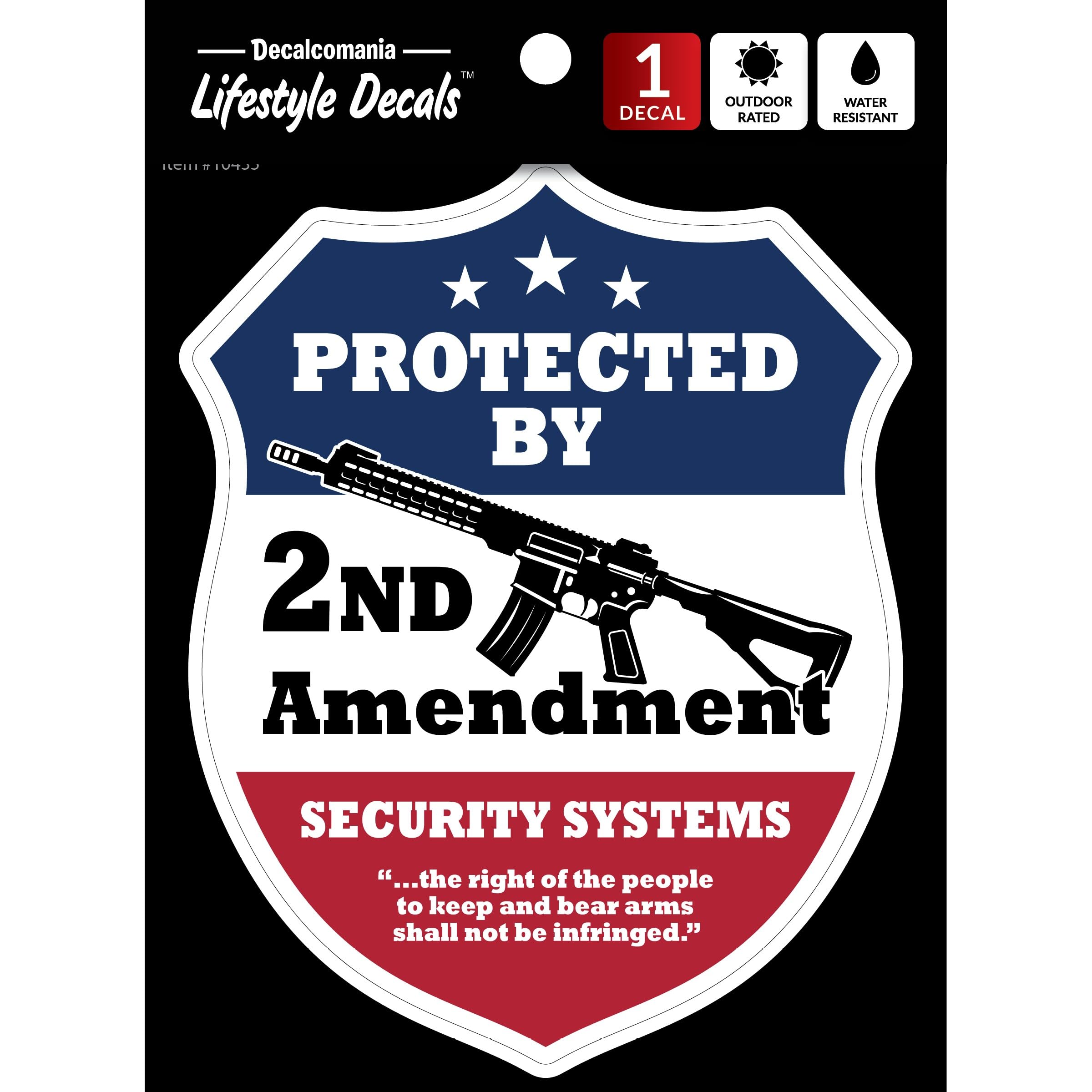 Amazon.com: Protected by 2nd Amendment Decal - Large 6.5" Badge The ...