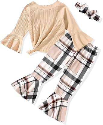 Amazon.com: HIHA Toddler Little Girls Long Flare Sleeve Tops Bell ...