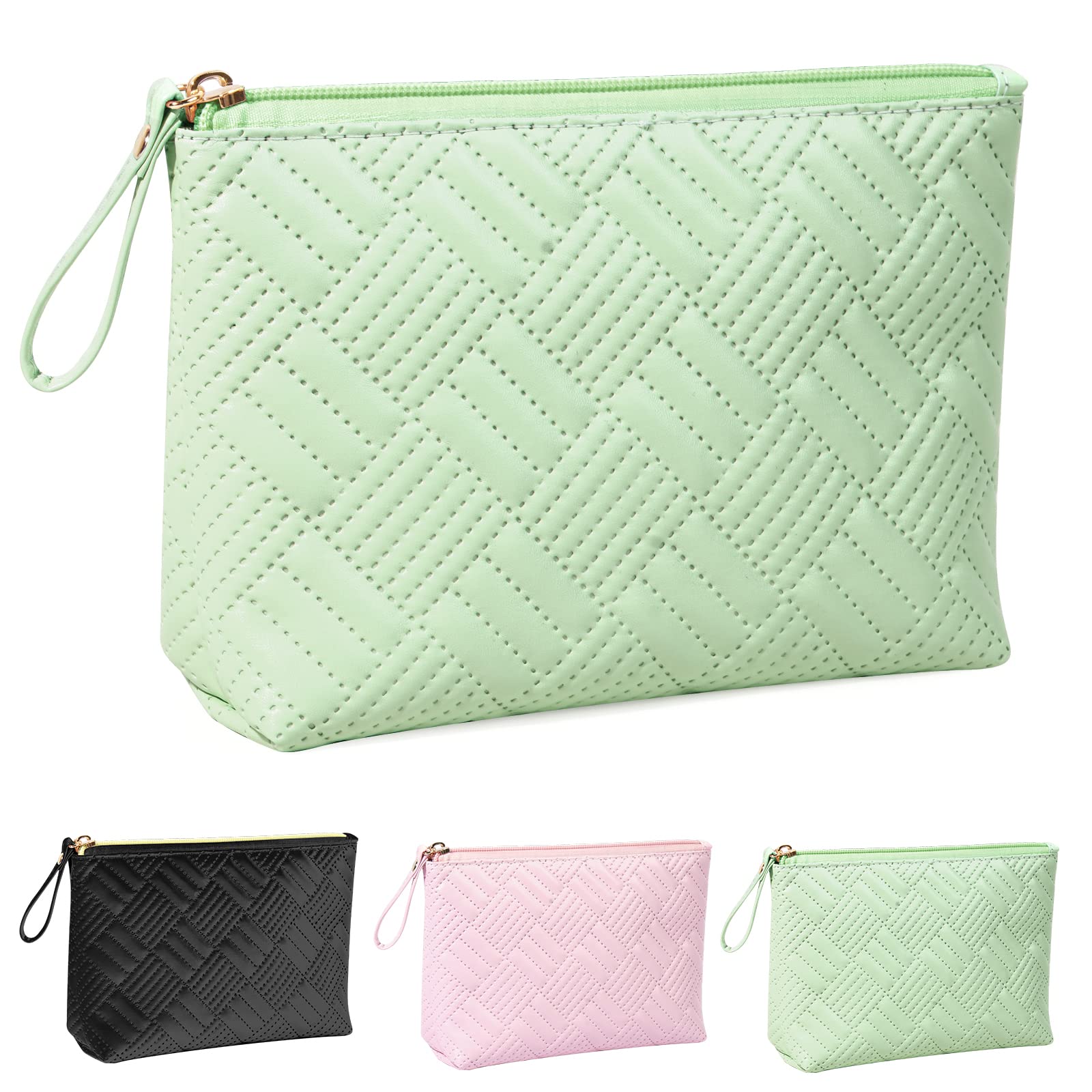 MAANGE Small Makeup Bag for Purse,Travel Cosmetic Bag Makeup Pouch PU ...