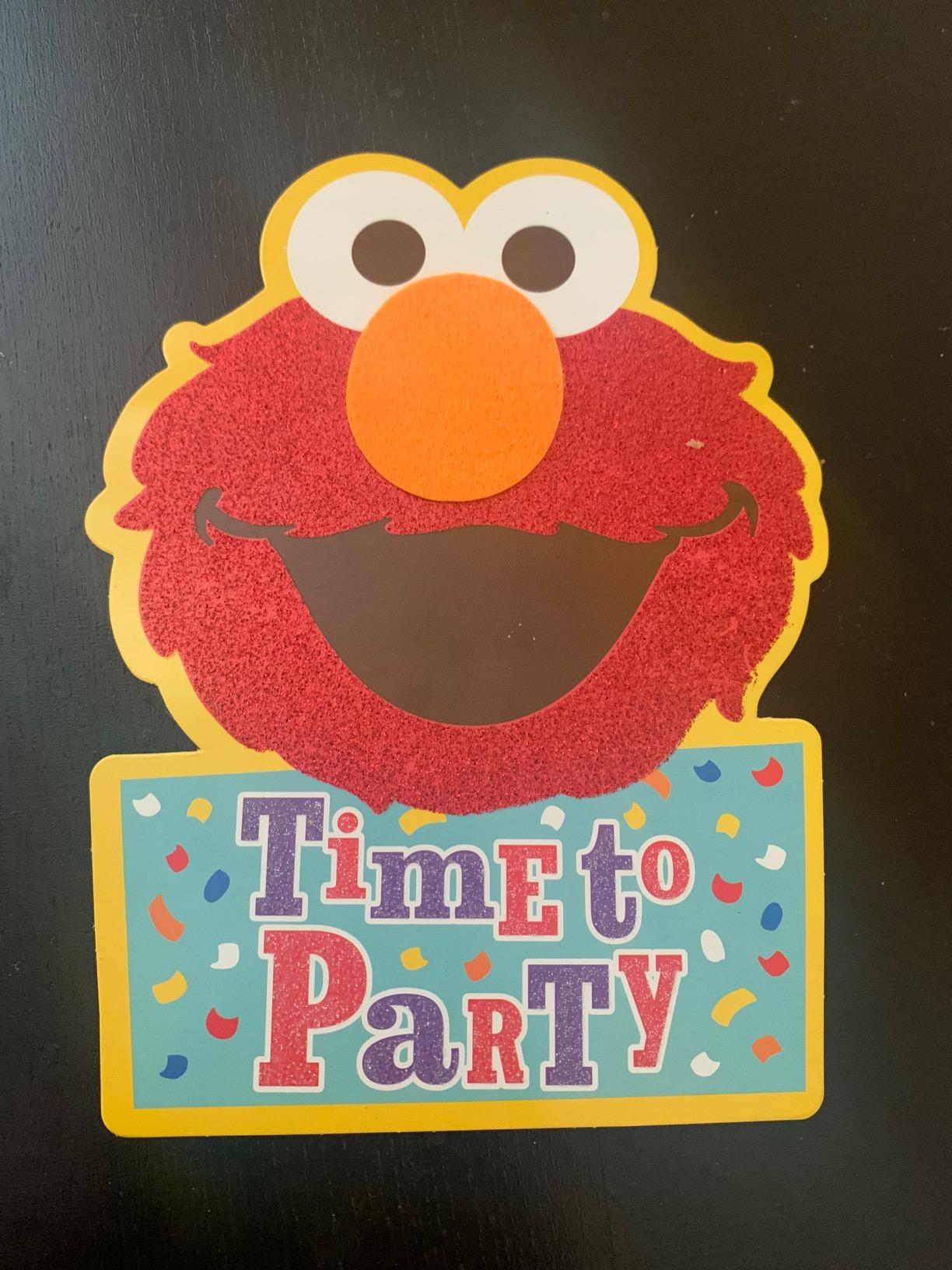 Amazon.com : Amscan 494129 Sesame Street Elmo Invitations Pack of 8 8 x ...