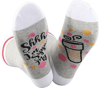 Amazon.com: GJTIM 2 Pairs Drink Coffee Gift Dunkin Lover Gift Shhh I’m ...