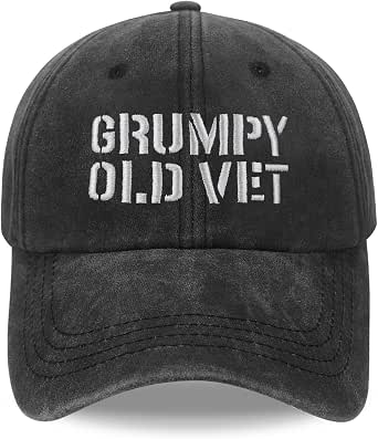 Amazon.com: maidequan Grumpy Old Vet Hat for Men Women, Veteran Gifts ...