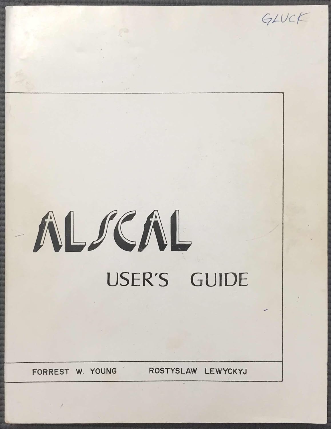 ALSCAL-4 user's guide: A guide for users of ALSCAL-4: a nonmetric multidimensional scaling and ...