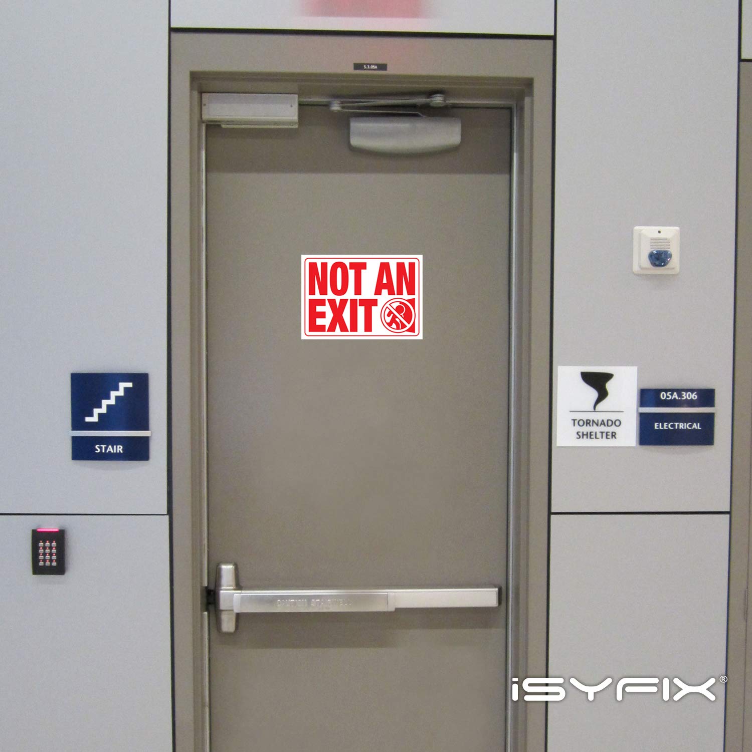 Snapklik.com : iSYFIX Not An Exit Signs Stickers 2 Pack 10x7 Inch ...