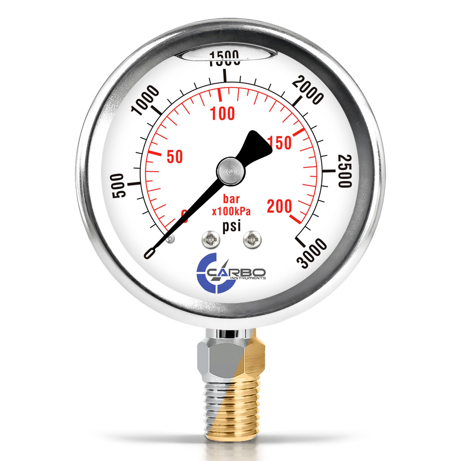Stainless Steel Pressure Gauge Dual Display 0 3000 Psi Kpa | Desertcart Sri Lanka