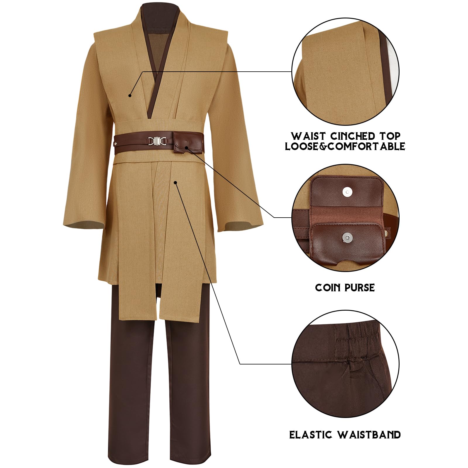 Snapklik.com : Tunic Hooded Robe Knight Costume Outfits Halloween ...