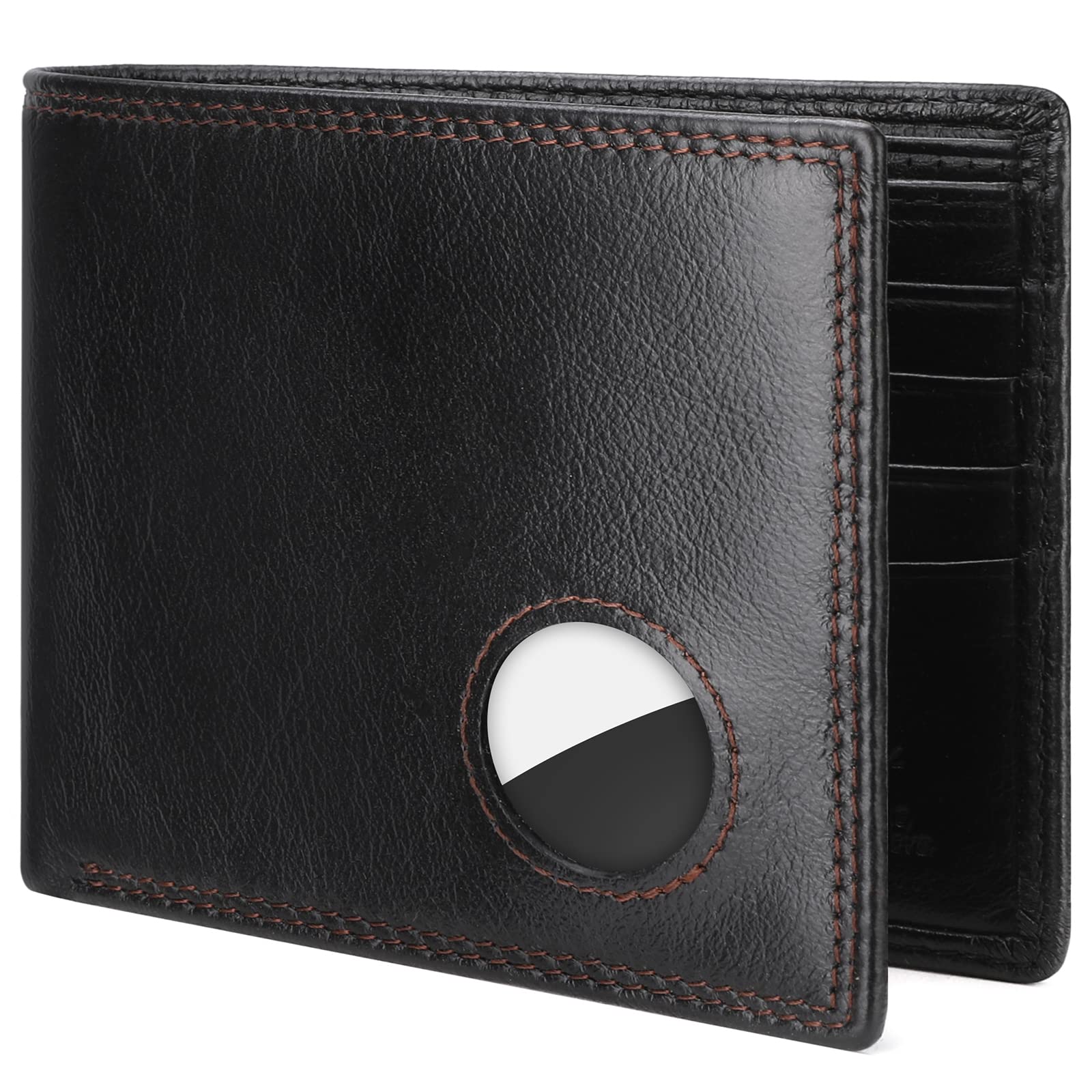 Amazon.com: bill heart Men Wallet Compatible with AirTag, Genuine ...