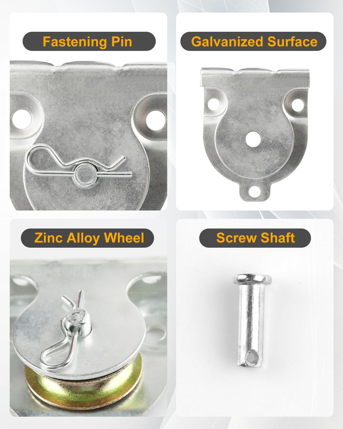 Snapklik.com : ZORUNNA 12 Pcs Wall Mount Pulley, 1-1/2" Ceiling Mount ...