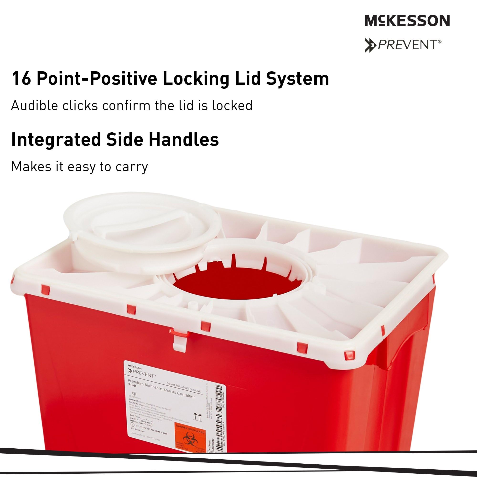 Sharps Container 5 Quart McKesson 5.4qt Sharps Container - Touchless ...