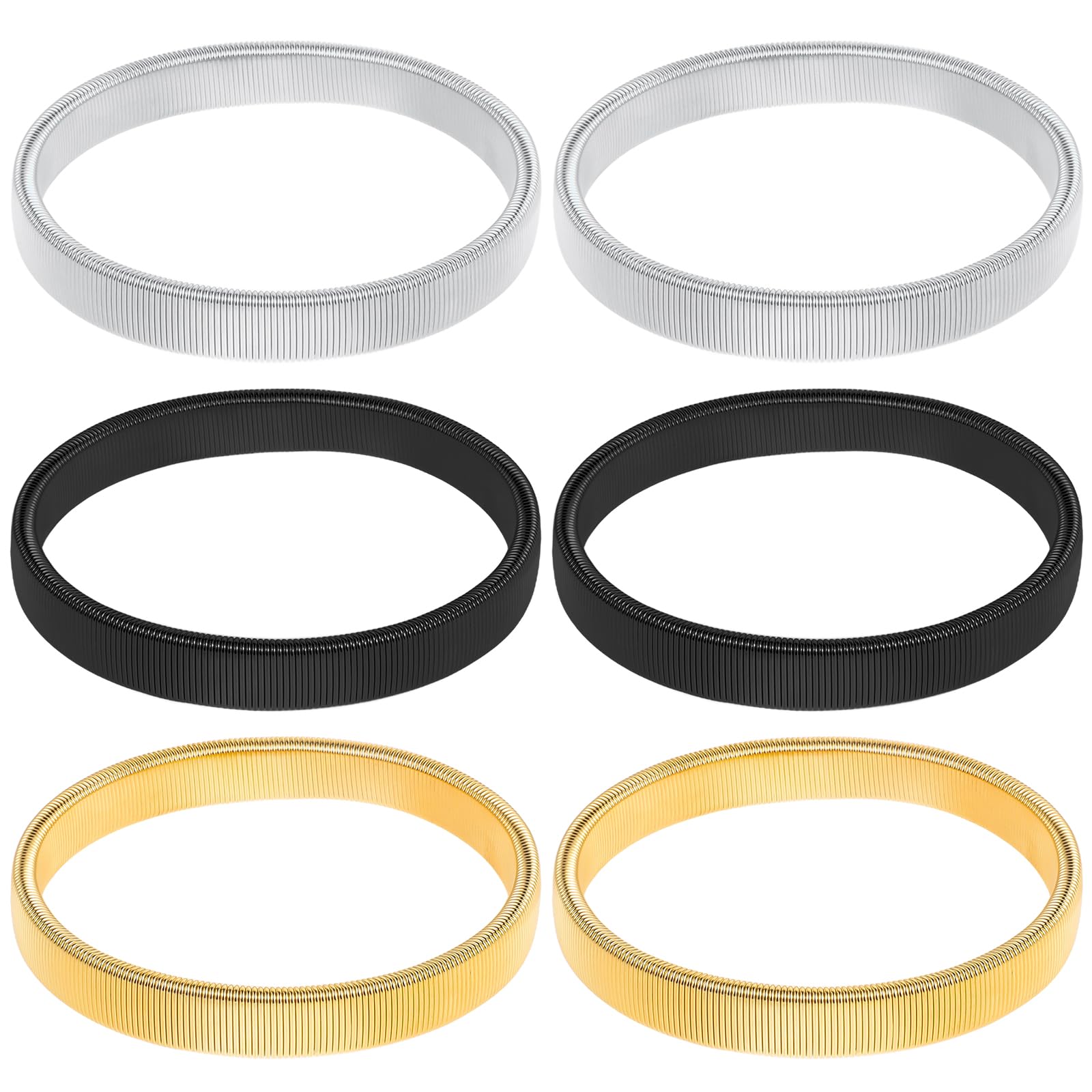 COMNICO Sleeve Garters, 6 Pcs Anti-Slip Stretchy Metal Armbands Arm ...