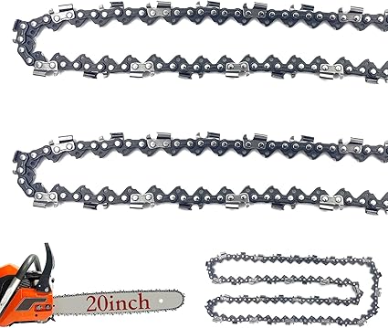 Amazon.com: 2 Pack 20 Inch Chainsaw Chain .058" Gauge .325" Pitch 80 Drive Links, Replacement 20 ...