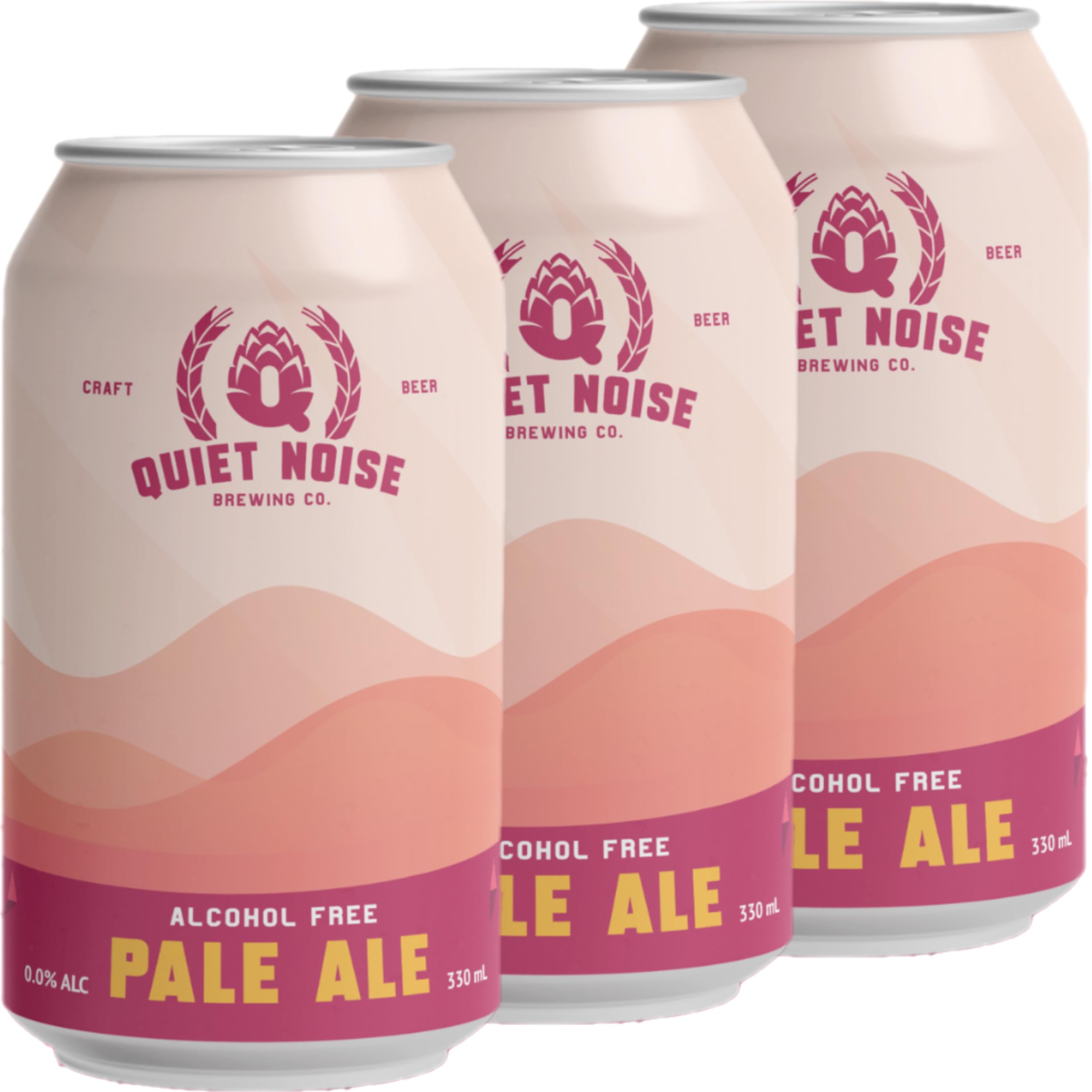 Quiet Noise Brewing Alcohol Free Pale Ale - 60 Calories Per 0% Alcohol Beer - Refreshing Fruity ...