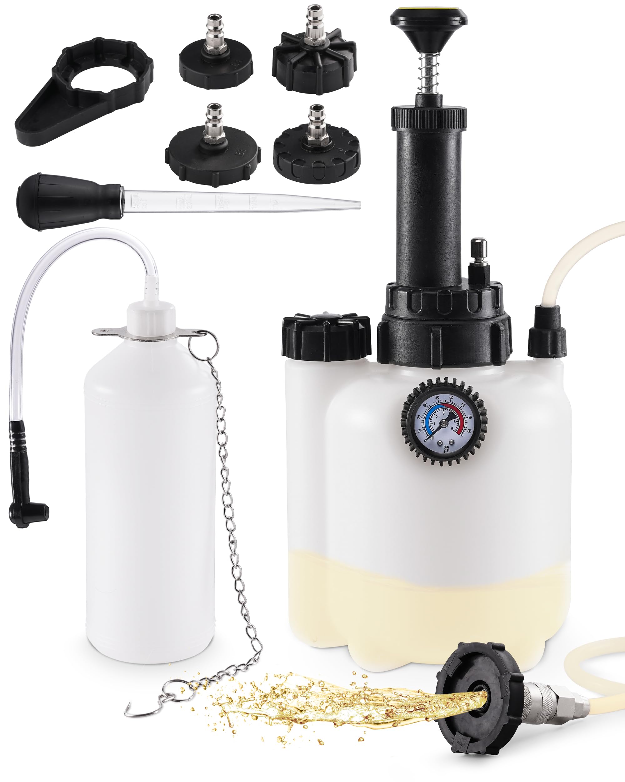 Vacuum Pump Brake Bleeder 3L Brake Bleeder Vacuum Pump Kit - One Person ...