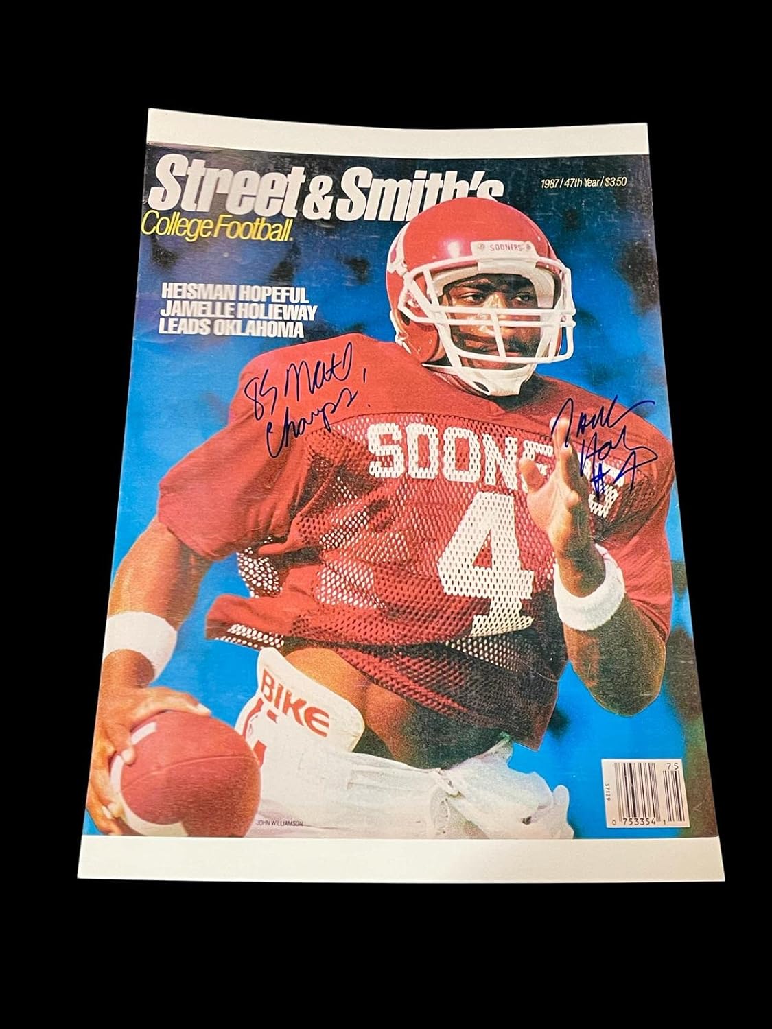 Jamelle Holieway OU Oklahoma Sooners 1985 Champs Signed Autograph 13x19 ...