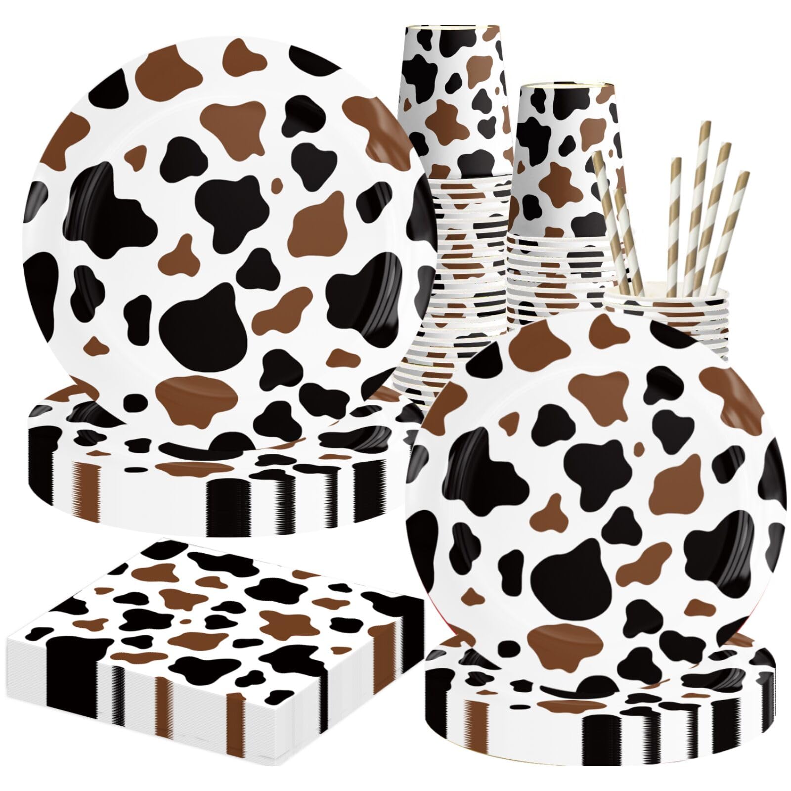 Amazon.com: Cow Print Party Supplies, Cow Print Party Tableware ...