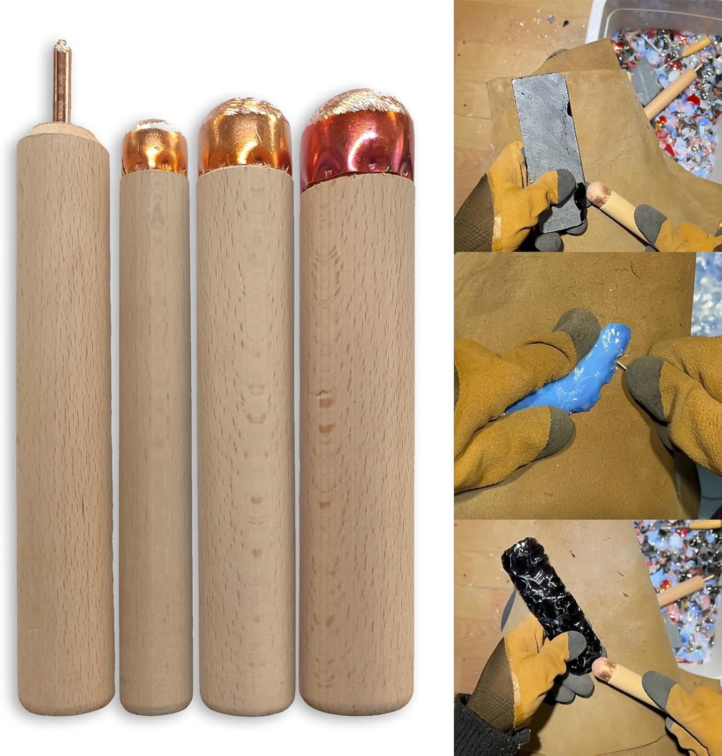 Amazon.com: ARCVOX DIY Obsidian Knapping Tools 4 in 1 Set, Copper ...